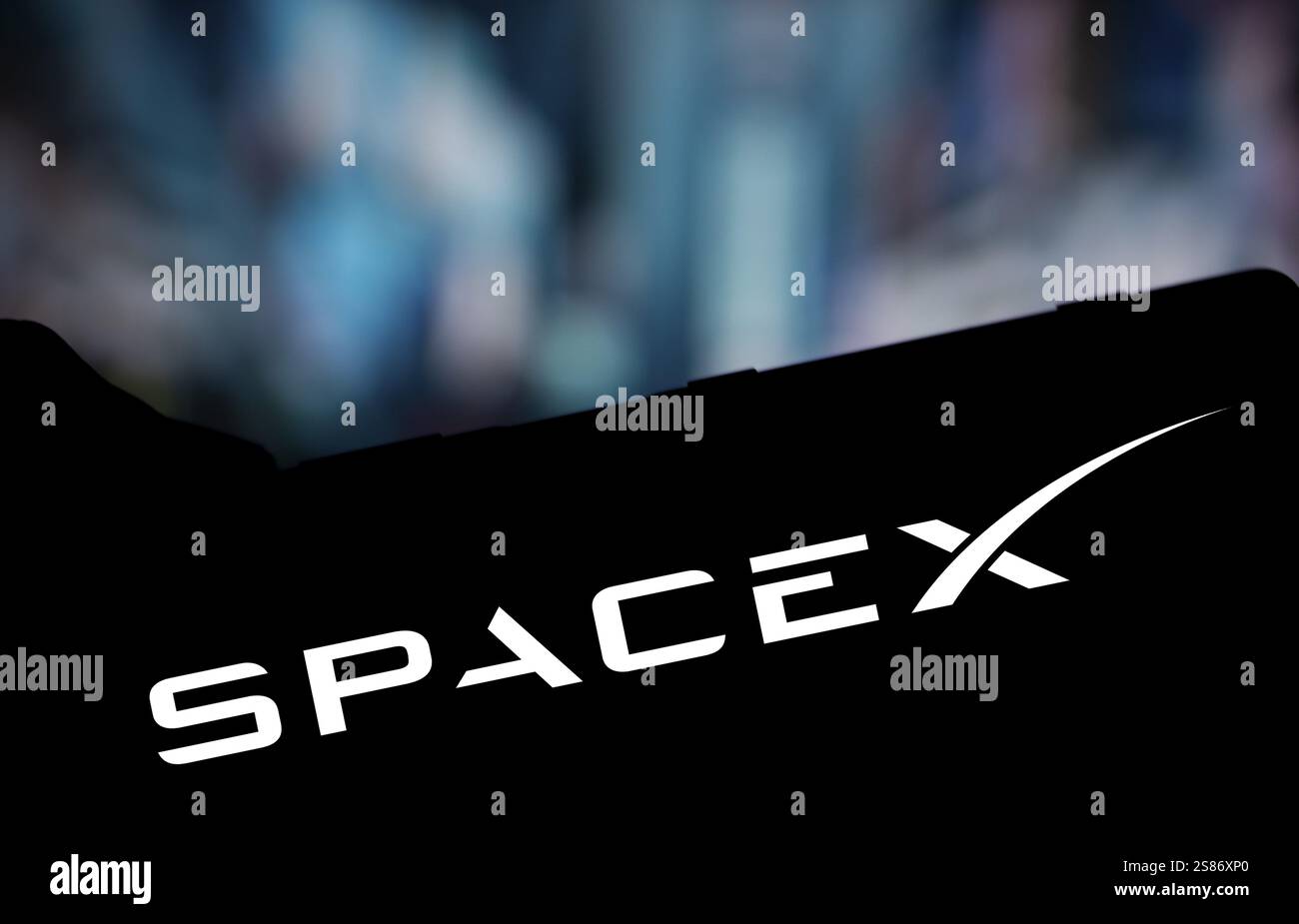 Spacex logo is displayed on smartphone Stock Photo - Alamy