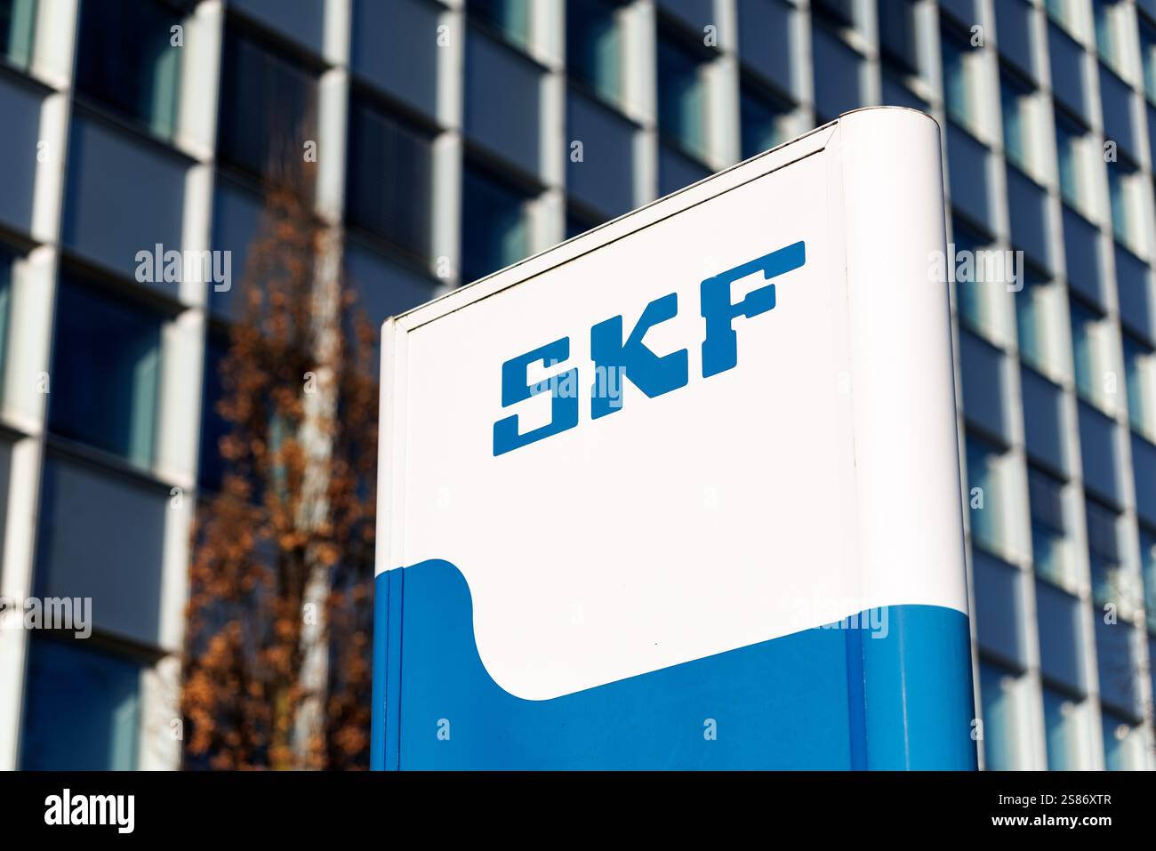 Schweinfurt, Germany. 13th Jan, 2025. The logo of SKF (Svenska ...