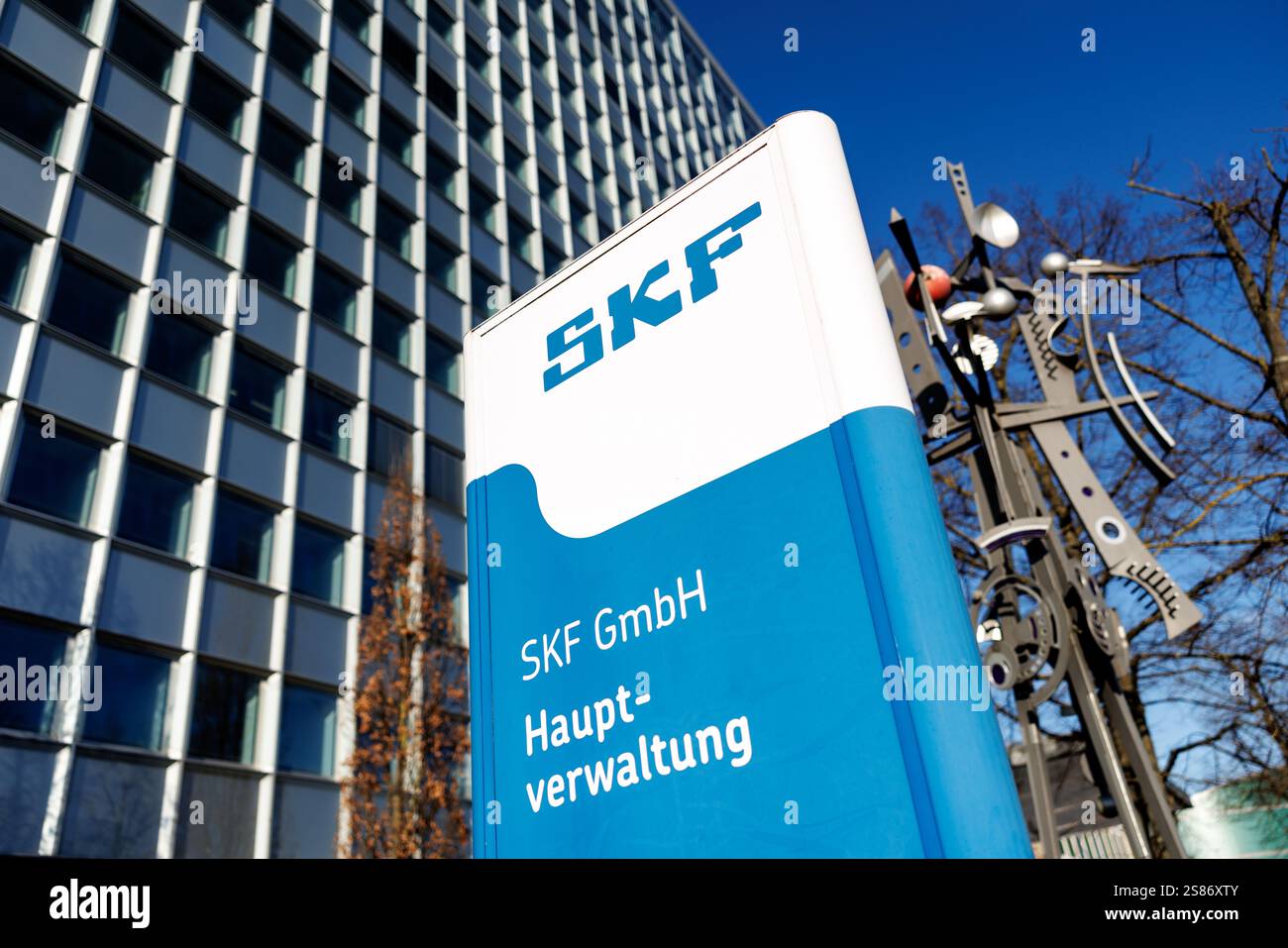 Schweinfurt, Germany. 13th Jan, 2025. The logo of SKF (Svenska ...