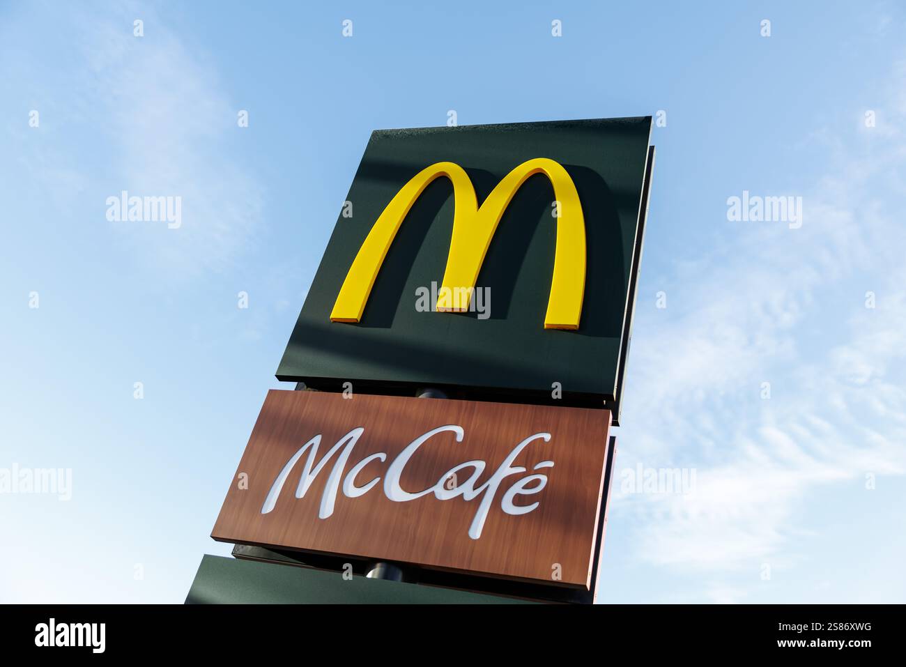 Munich, Germany. 14th Jan, 2025. The McDonald's and McCafe lettering ...