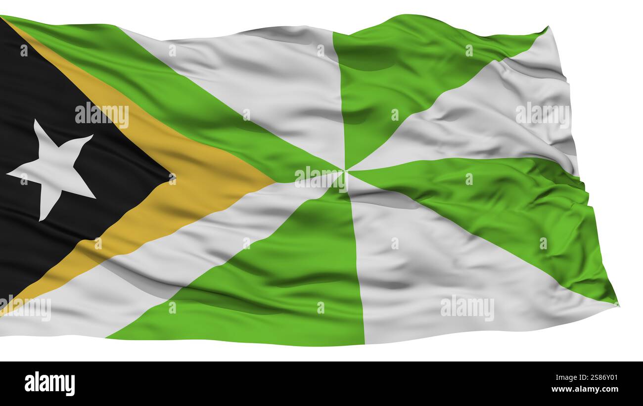 Isolated Dili City Flag, Capital City of East Timor, Timor-Leste ...