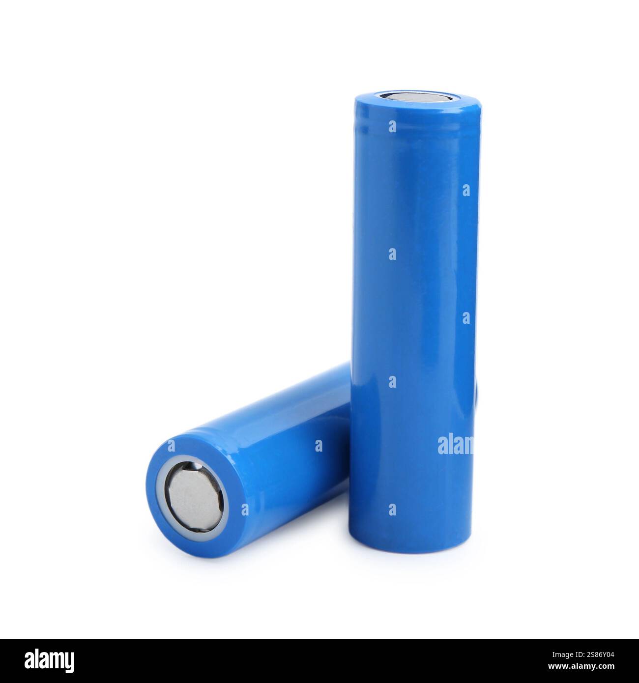 Two AA cell batteries isolated on white Stock Photo - Alamy
