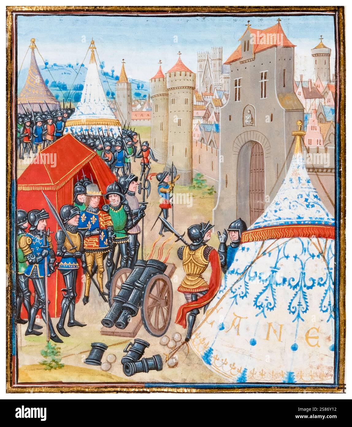 King Edward III of England (1312-1377) at the Siege of Reims (October ...