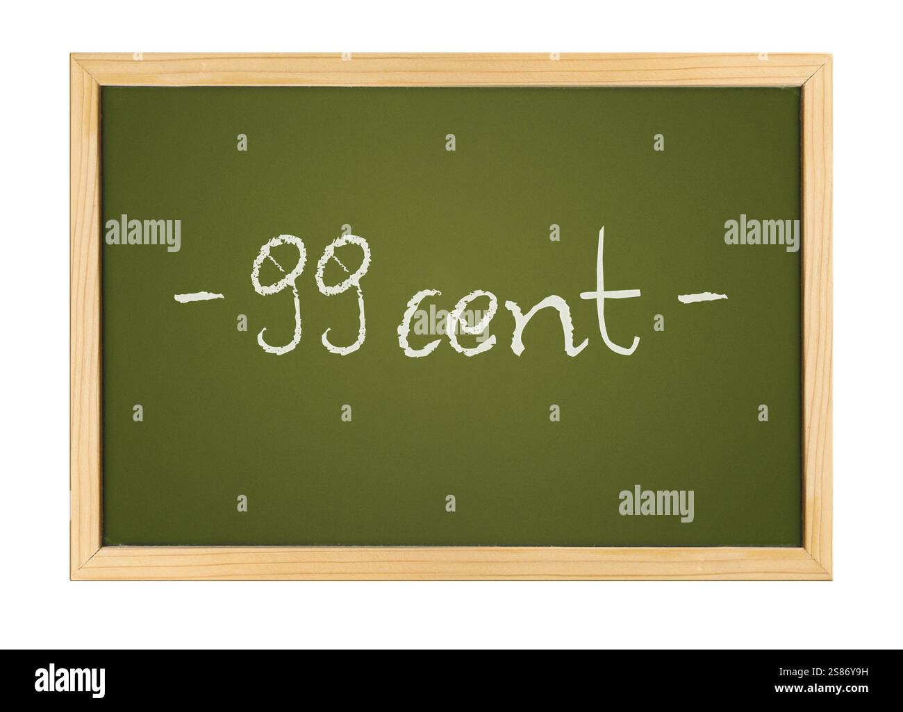 A photography of a small chalk board 99 cent Stock Photo - Alamy