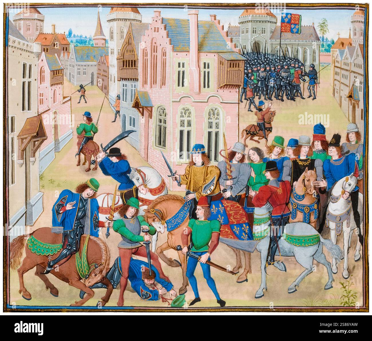 The Death of Wat Tyler (c.1320/43-1381), on 15th June 1381, with King ...