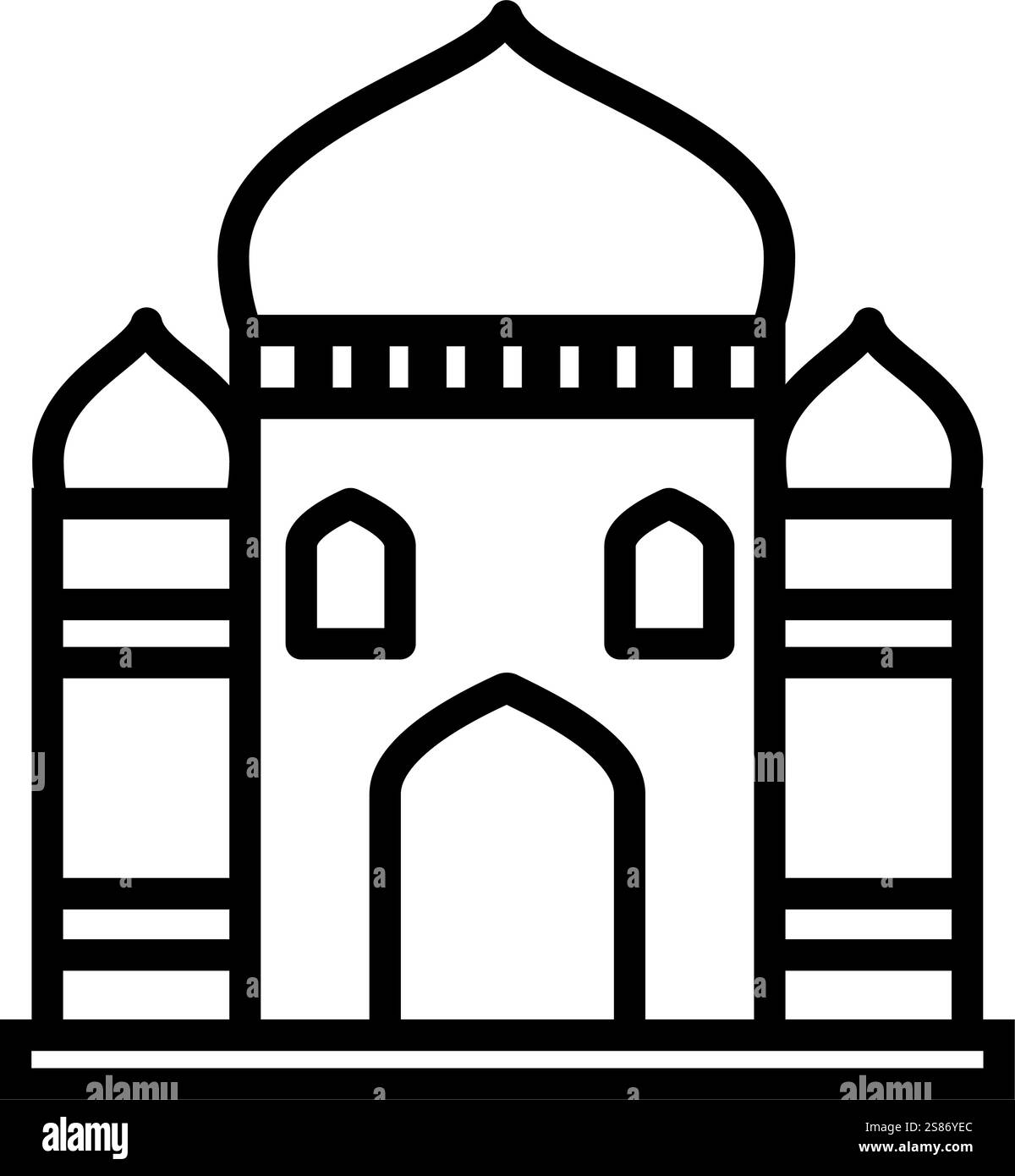 taj mahal temple linear design Stock Vector Image & Art - Alamy