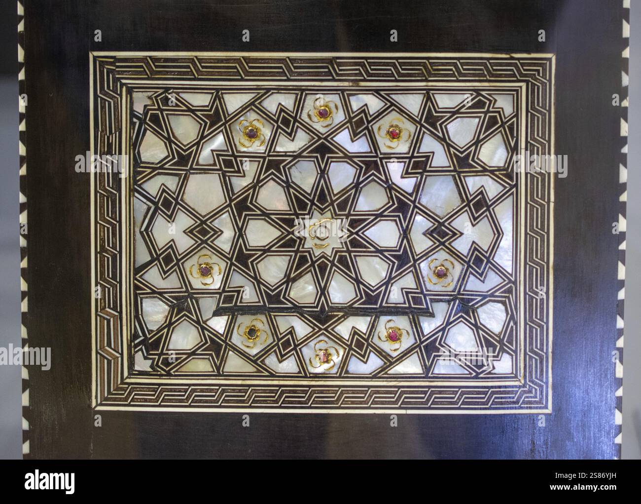 Mother of Pearl inlays art example Stock Photo - Alamy