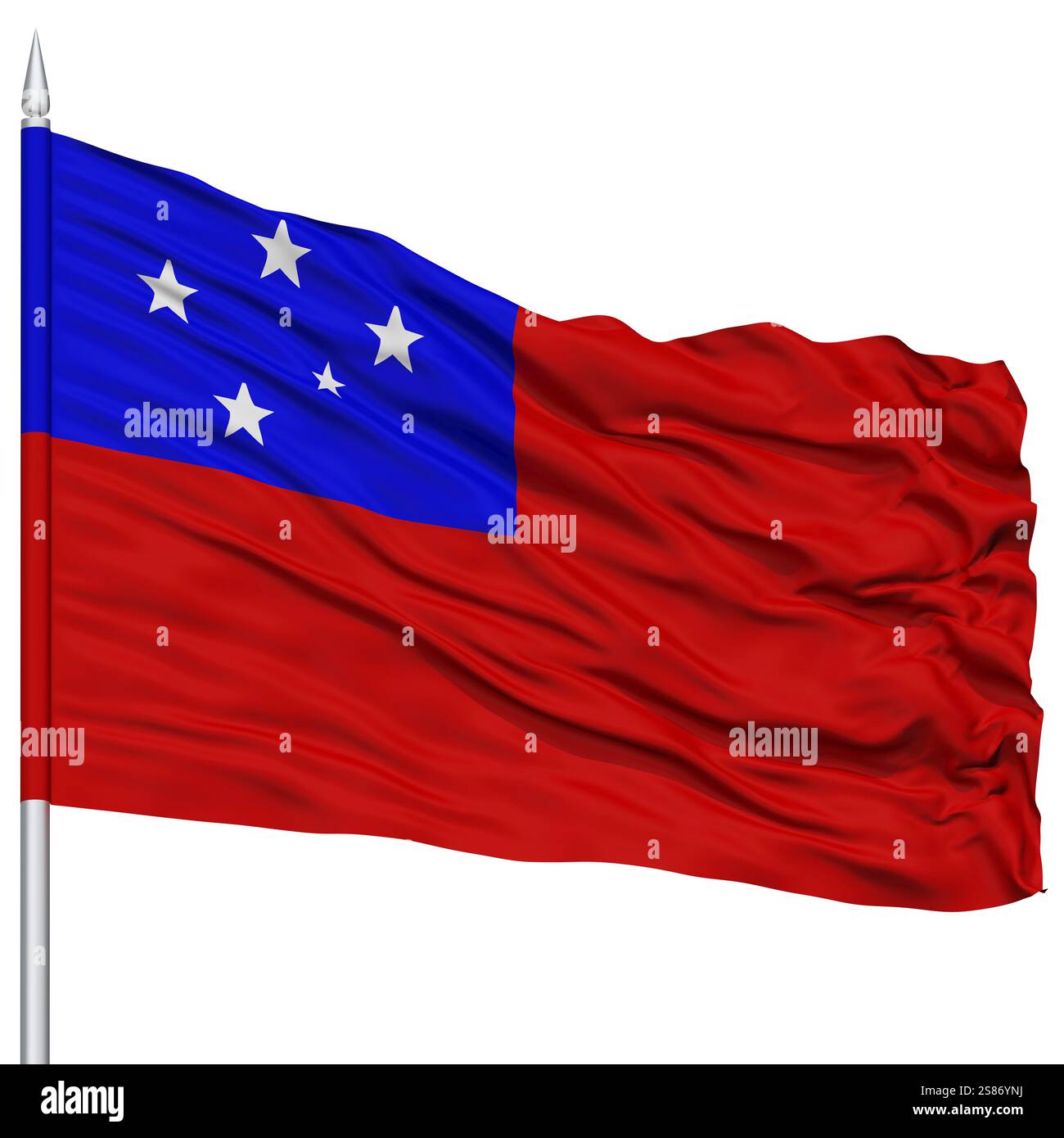 Apia City Flag on Flagpole, Capital City of Samoa, Flying in the Wind ...