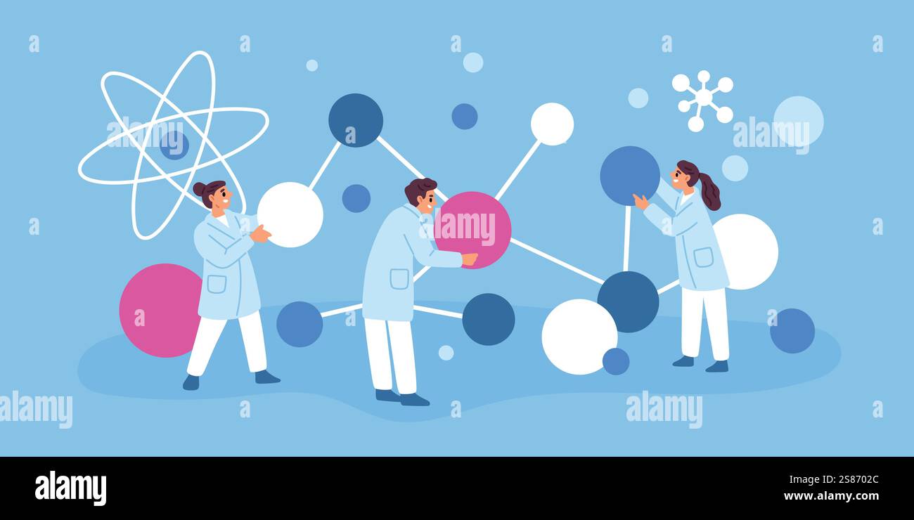 Tiny scientists move molecules. Physicists and chemists conducting ...