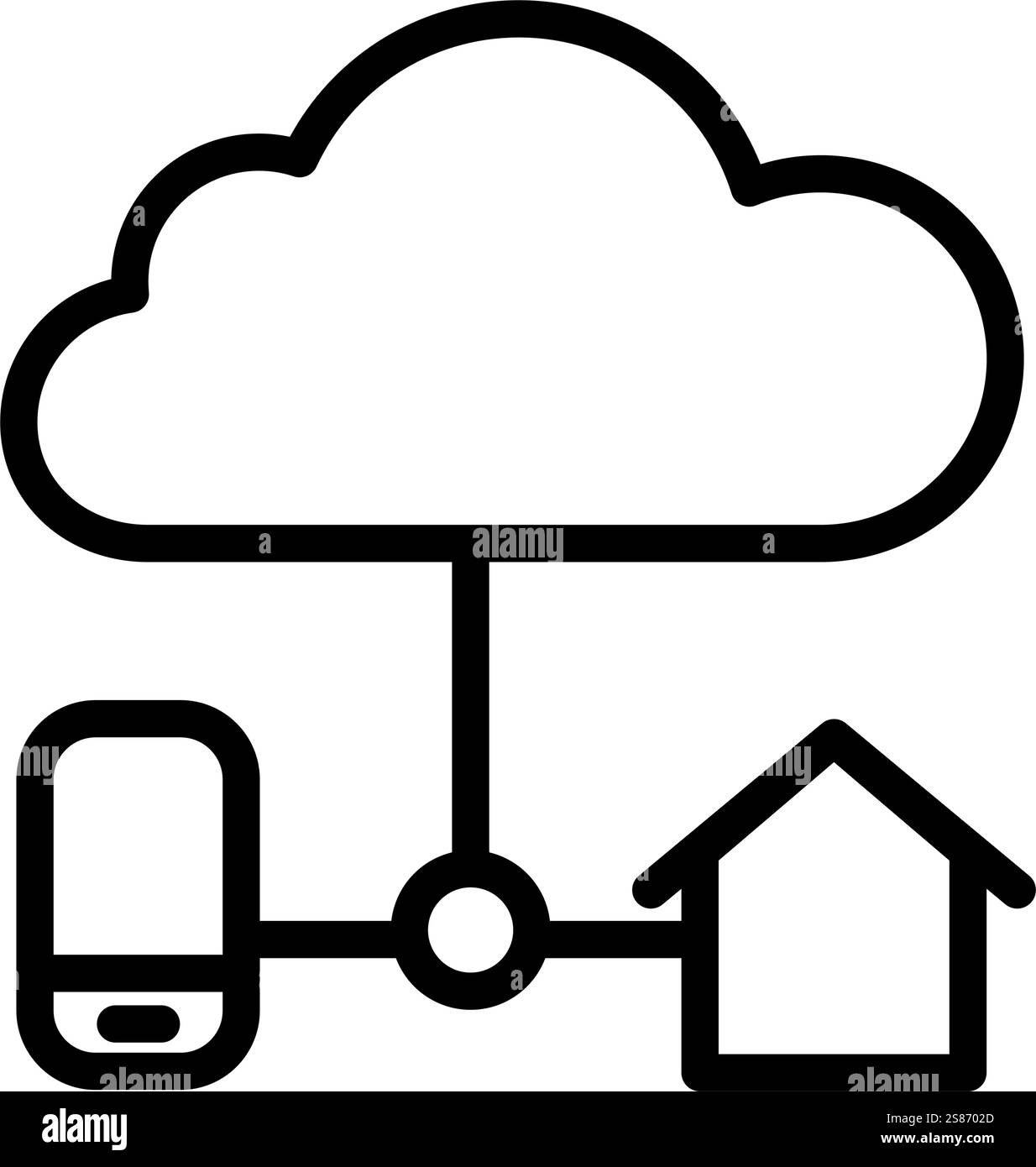 Smart home cloud storage Cut Out Stock Images & Pictures - Alamy