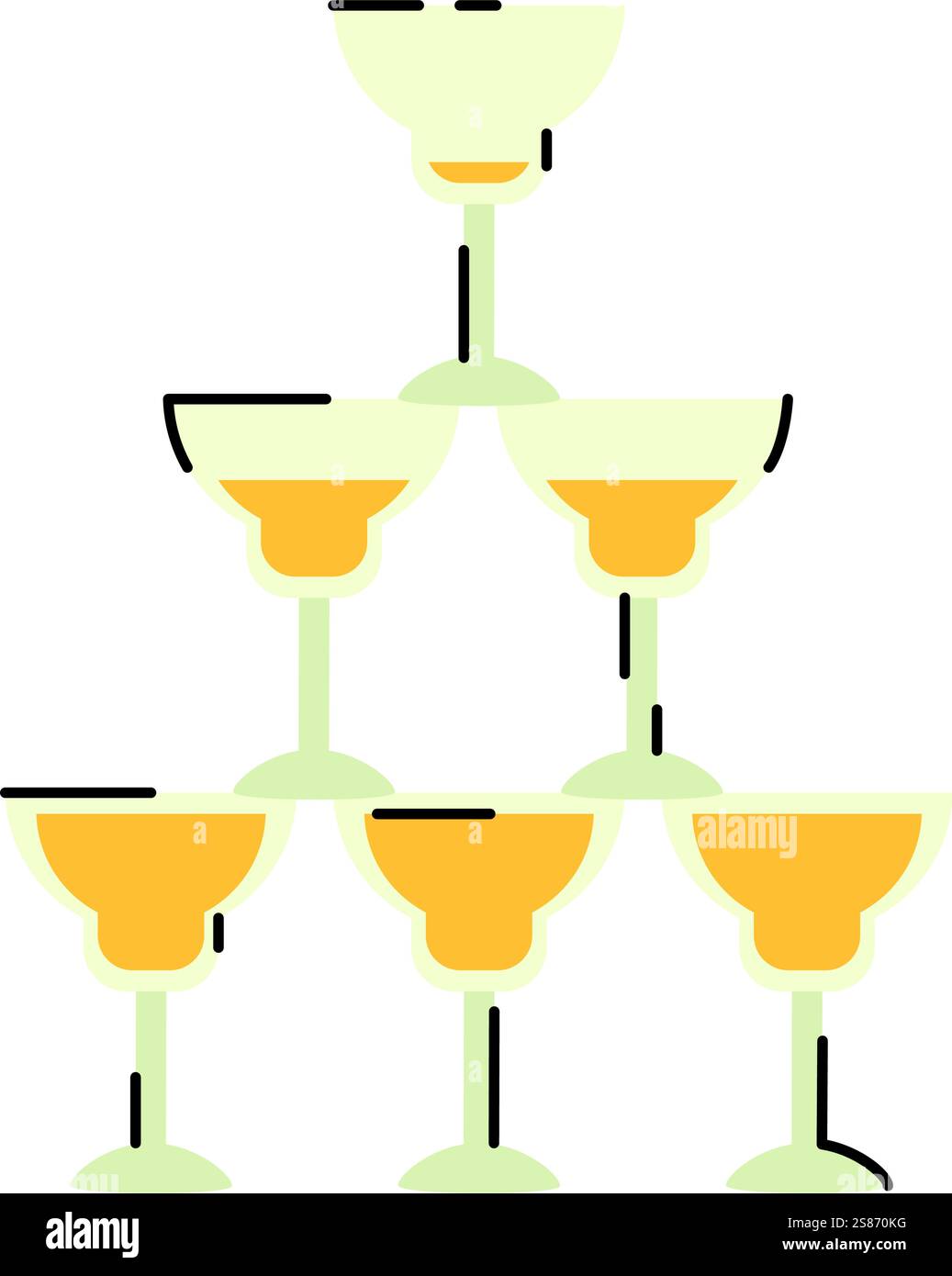 wedding champagne pyramid Stock Vector Image & Art - Alamy