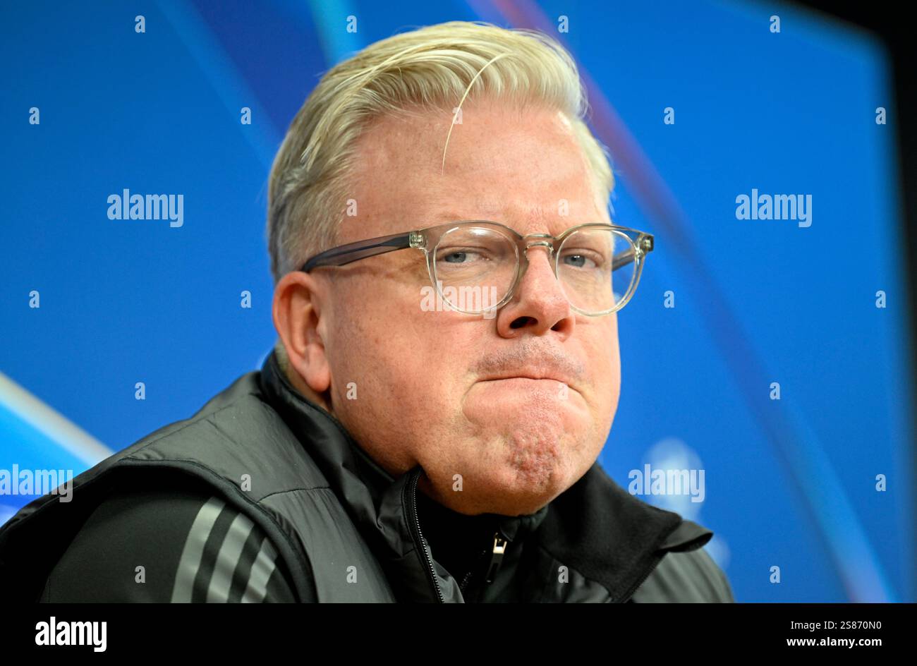Sparta coach Lars Friis attends the AC Sparta Praha news conference ...