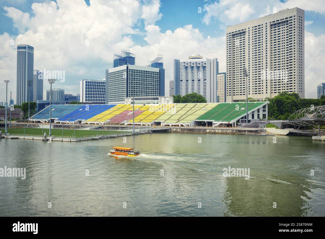 An image of the soccer field at Marina Bay Sands Singapore Stock Photo ...