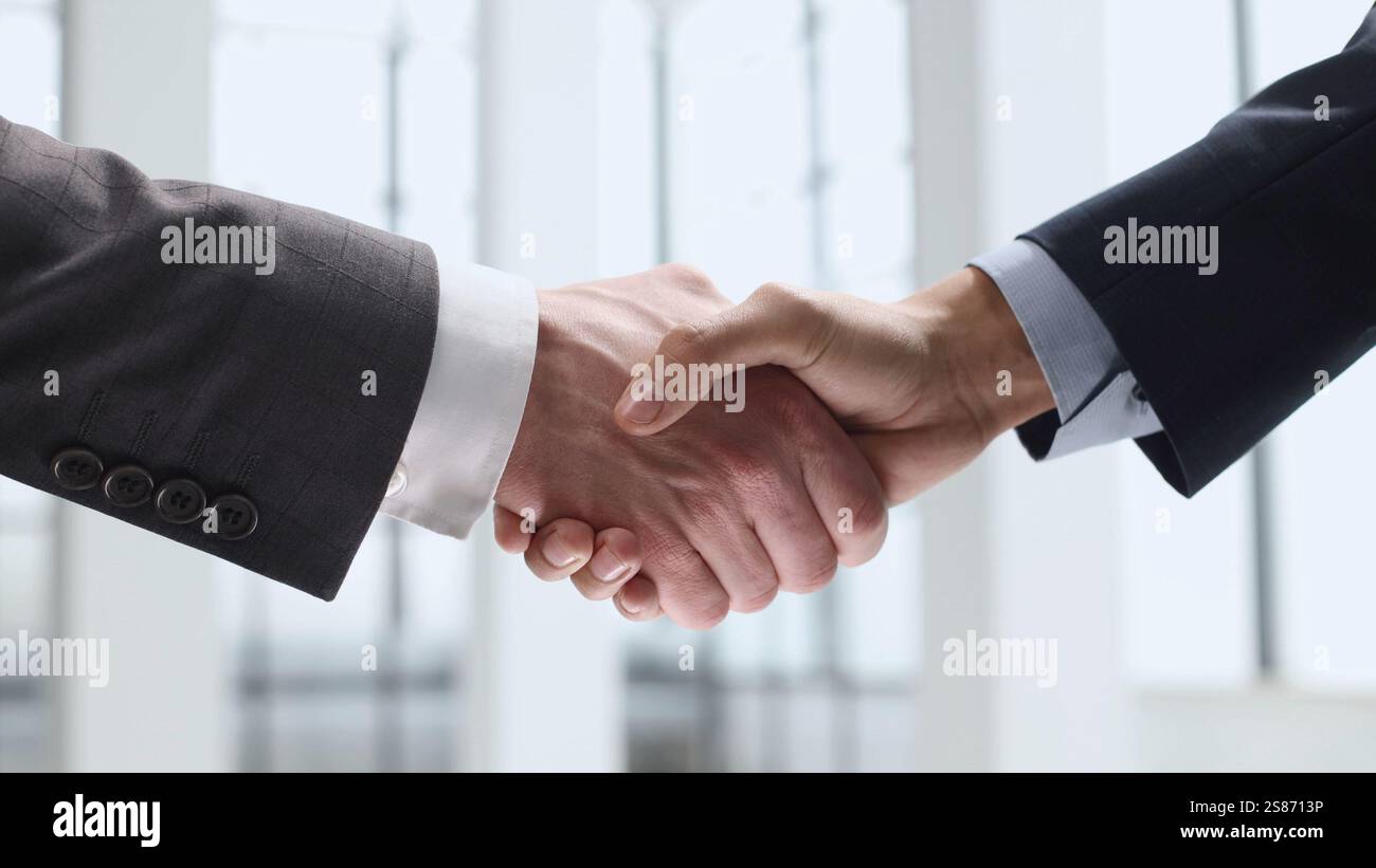 Handshake, agreement after the transaction Stock Photo - Alamy