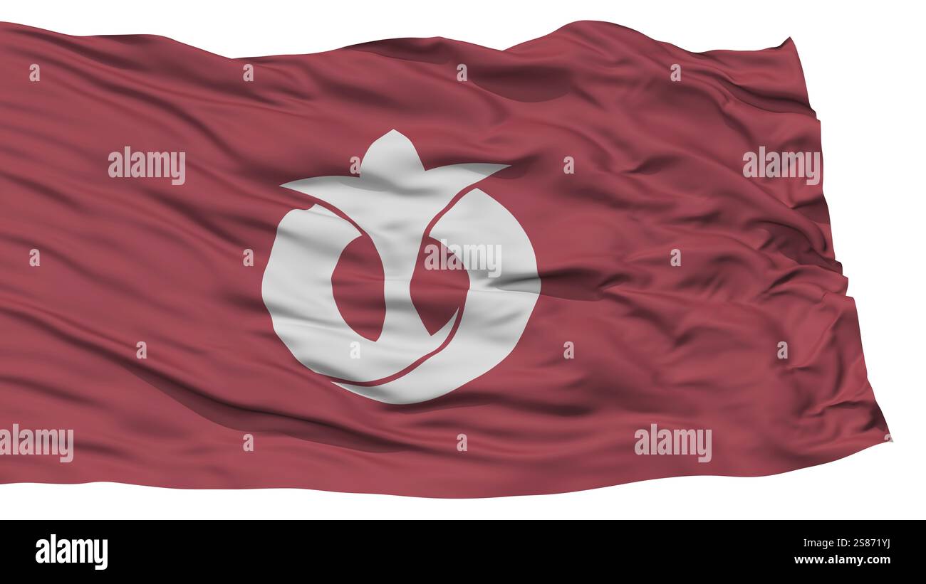 Isolated Aichi Japan Prefecture Flag, Waving on White Background, High ...