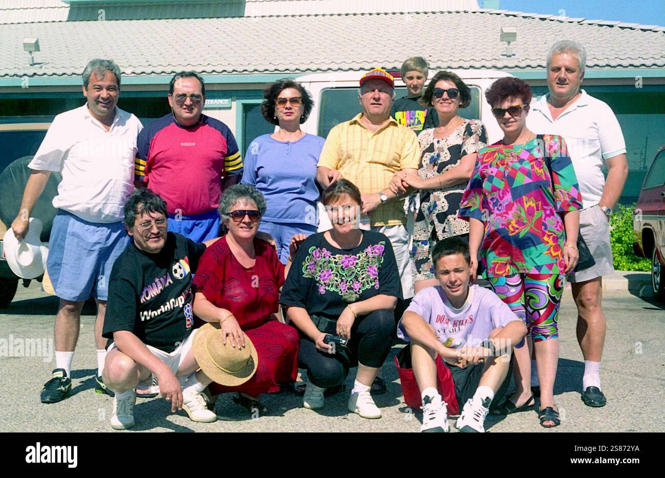 Los Angeles, CA, USA, 1994. Group of notable figures in the Romanian ...