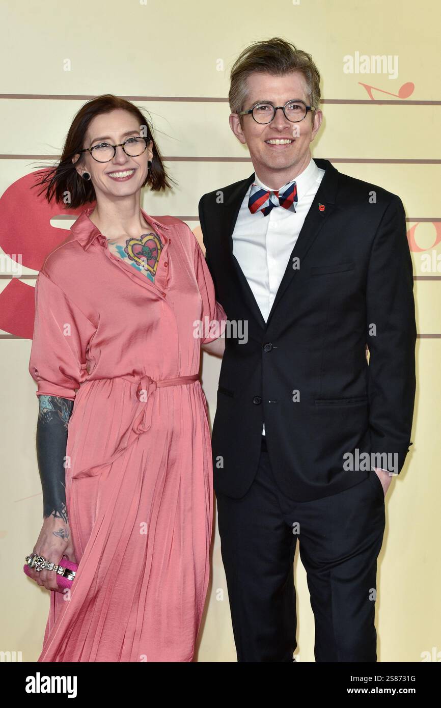 Samantha Stevenson and Gareth Malone attends the 'Military Wives' UK ...