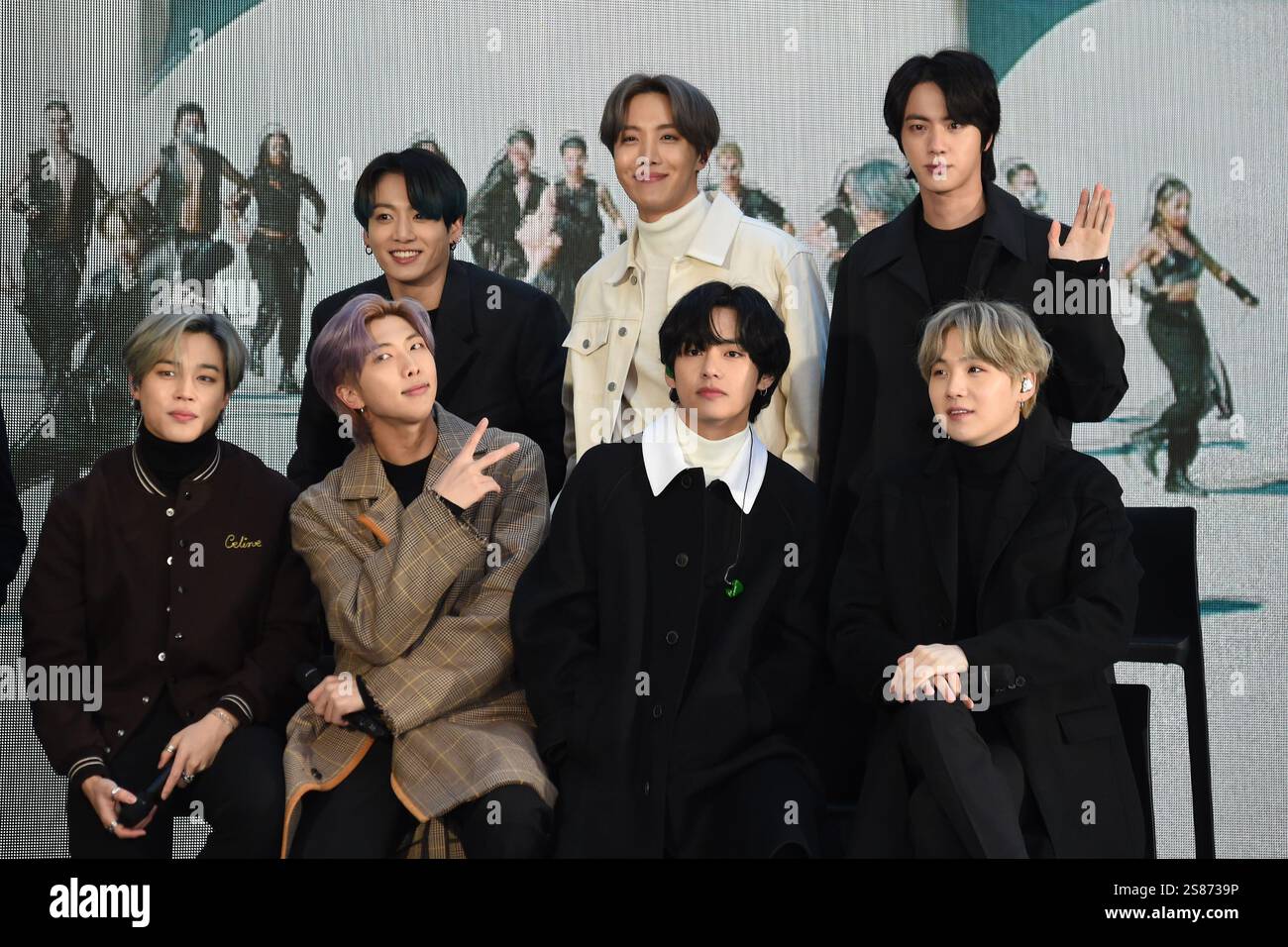 BTS on NBC's Today Show at Rockefeller Plaza on February 21, 2020 in New York City Stock Photo ...