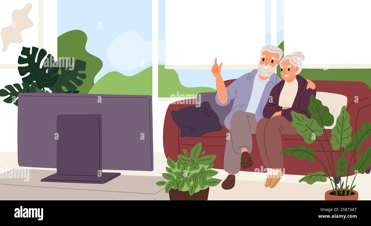 Movie house grandpa Stock Vector Images - Alamy