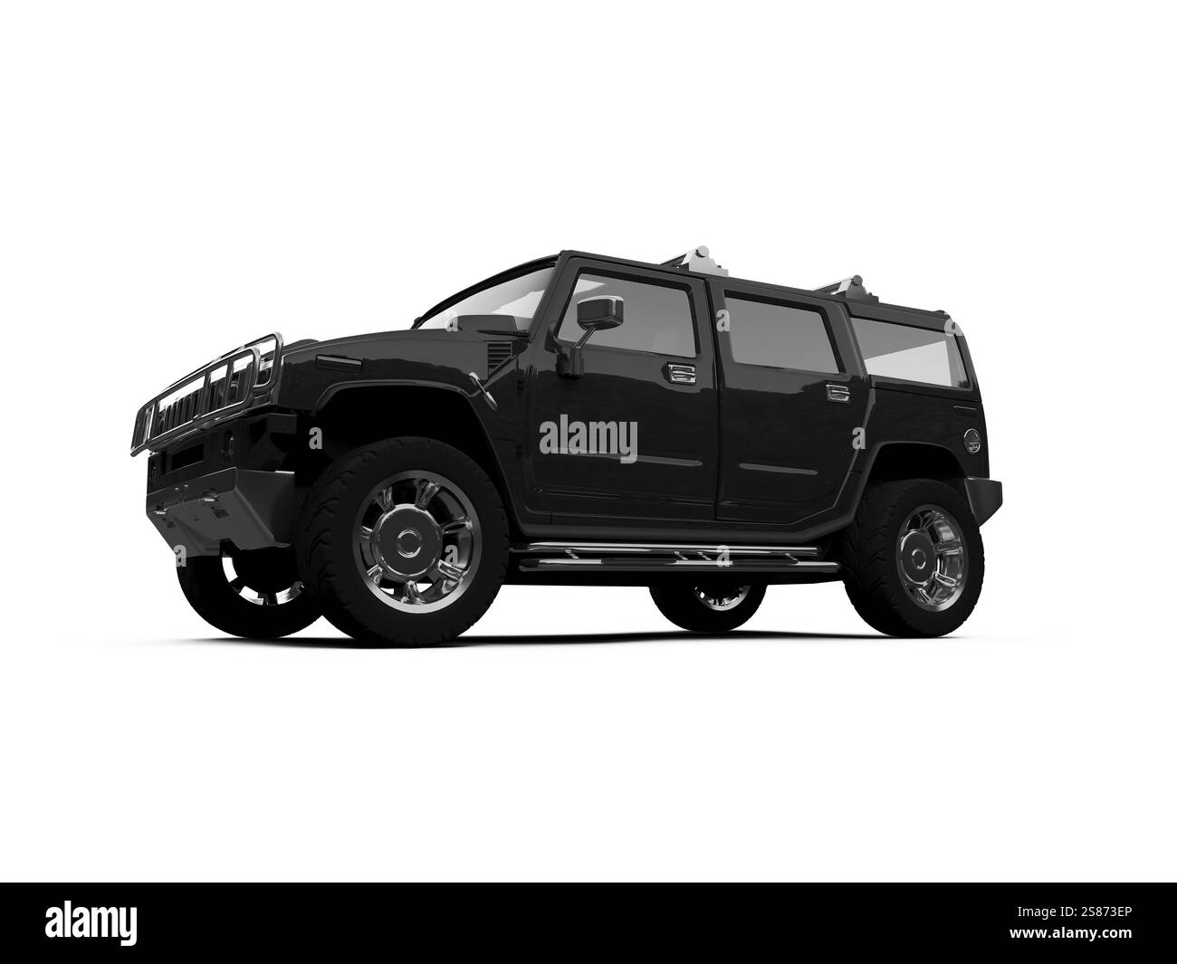 Isolated big jeep on white background Stock Photo - Alamy