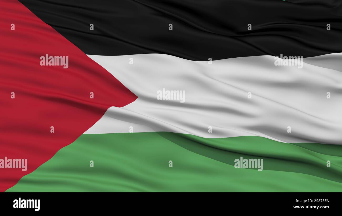 Closeup Palestine Flag, Waving in the Wind, High Resolution Stock Photo ...