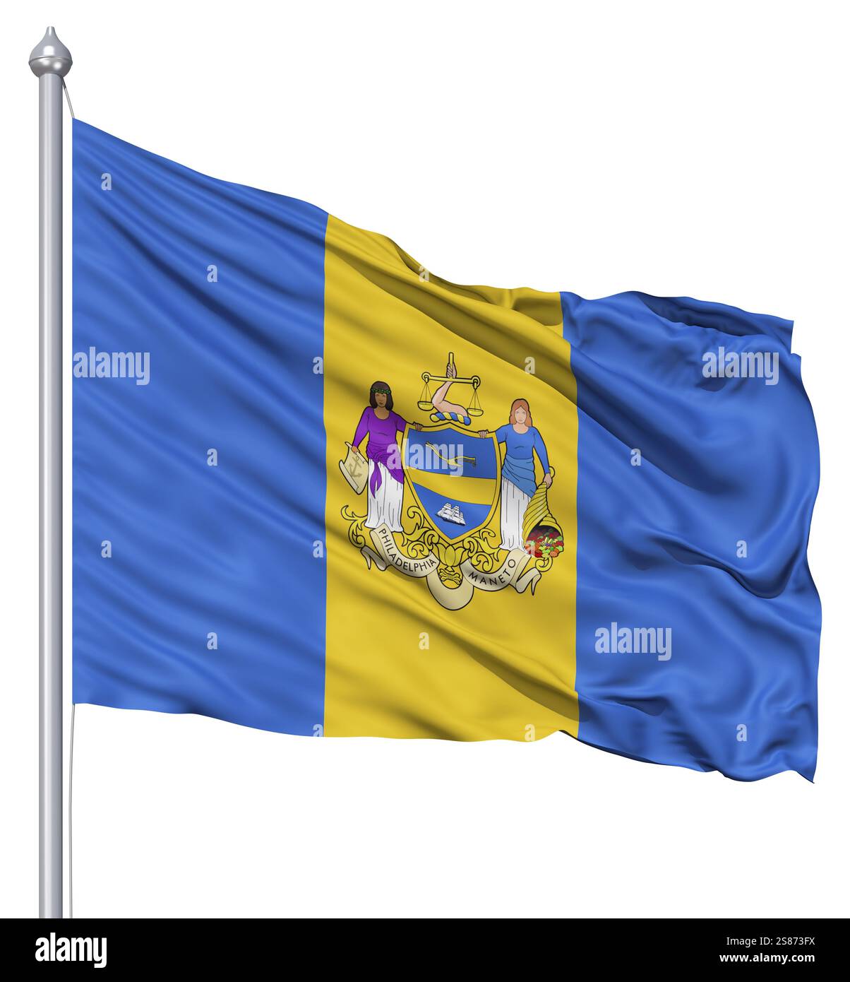 Philadelphia city flag Cut Out Stock Images & Pictures - Alamy