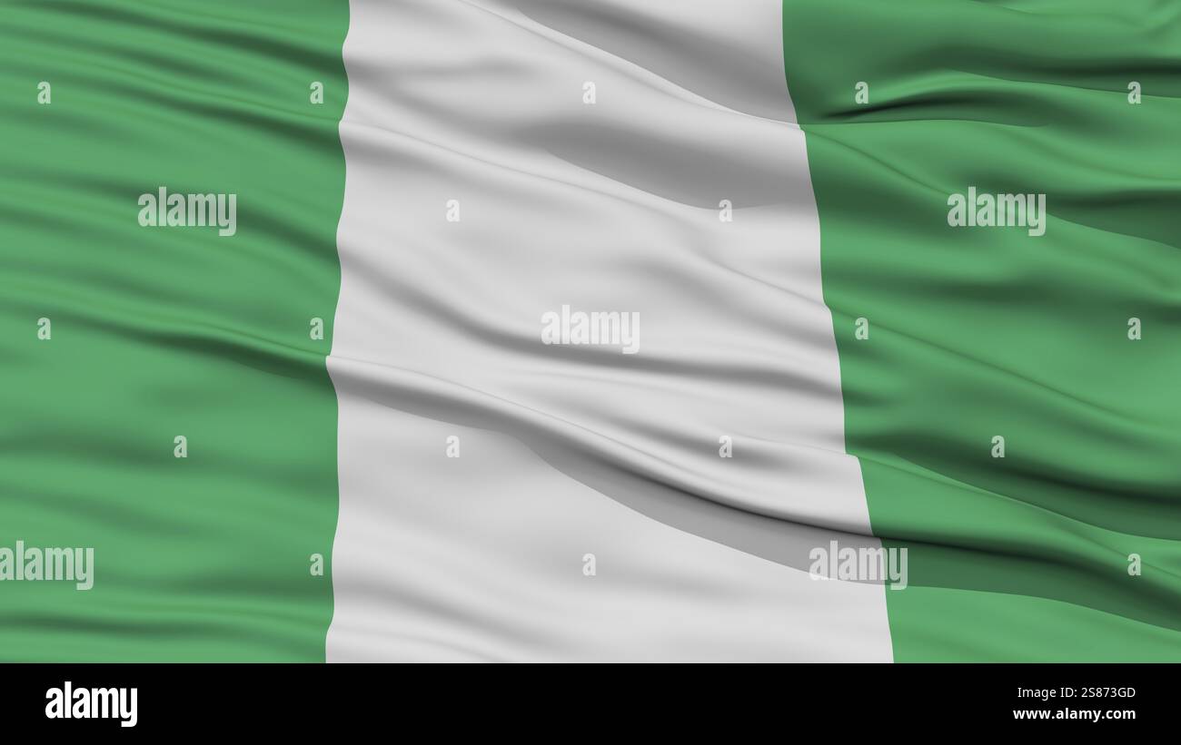 Closeup Nigeria Flag, Waving in the Wind, High Resolution Stock Photo ...