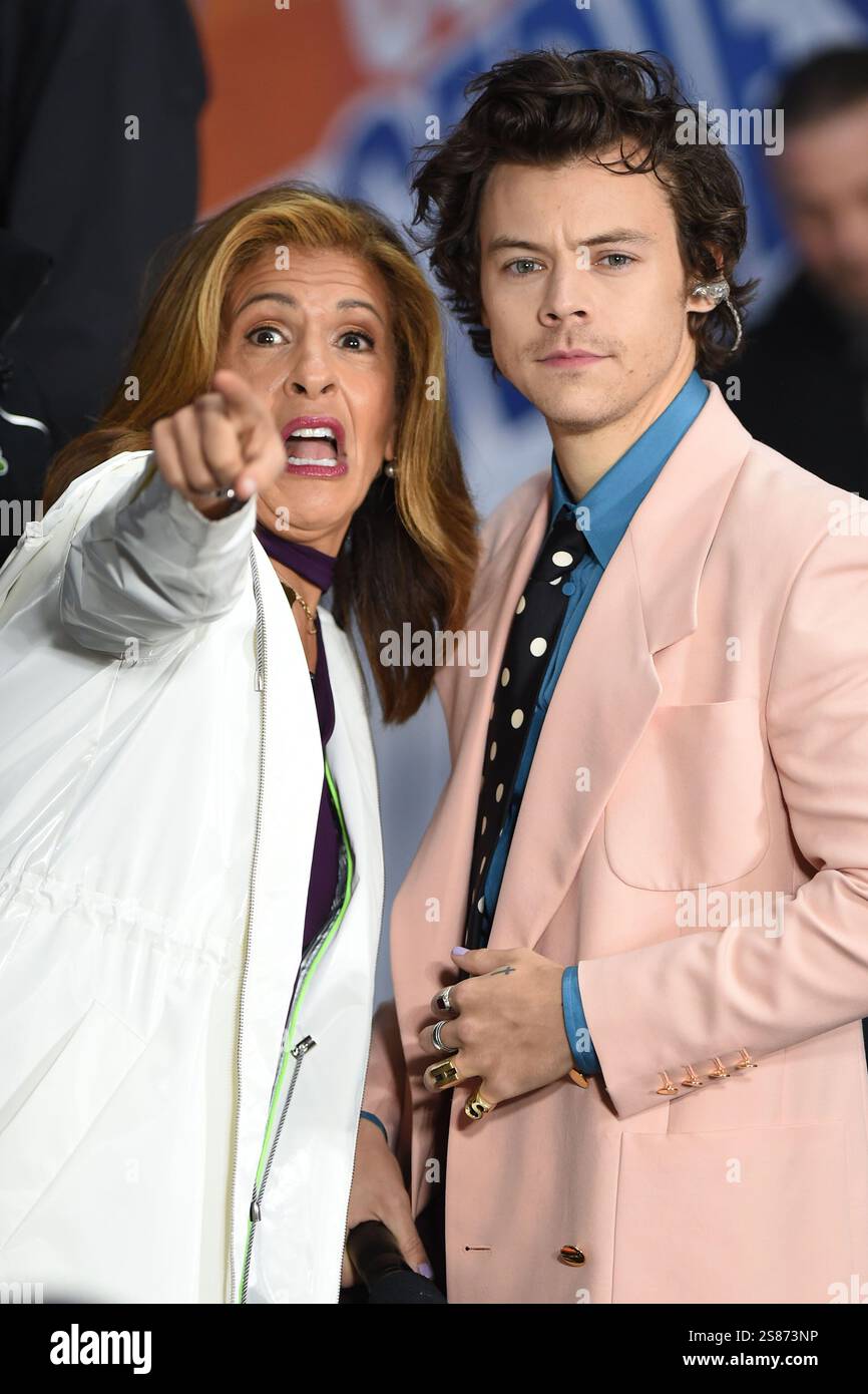 Harry Styles performing on NBC's Today Show at Rockefeller Plaza on ...