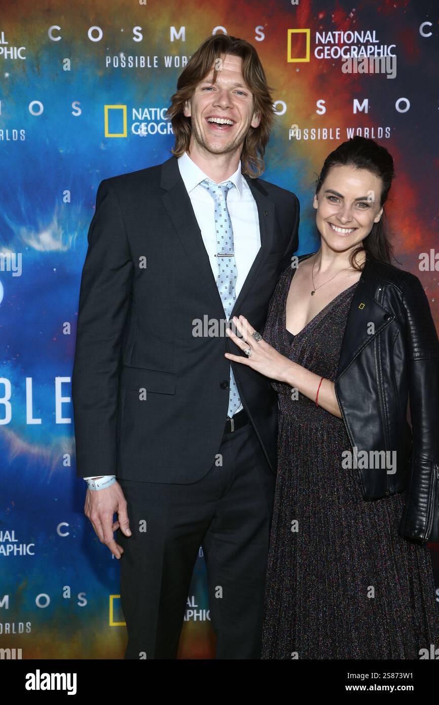 Jon Beavers and Hannah Beavers at the 'Cosmos: Possible Worlds' film ...