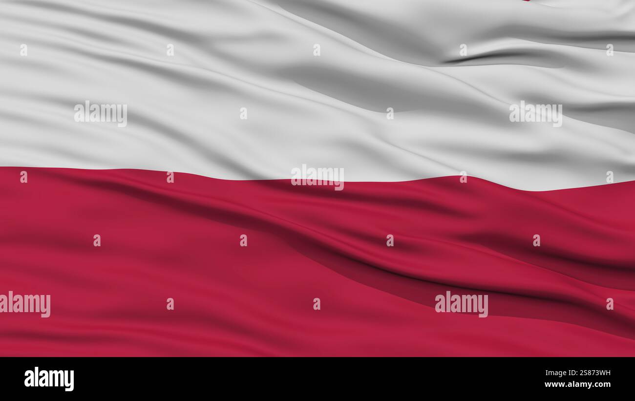 Polish flags waving in wind hi-res stock photography and images - Alamy