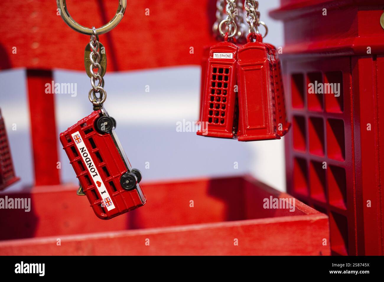 London Double decker bus retro model from England Stock Photo - Alamy