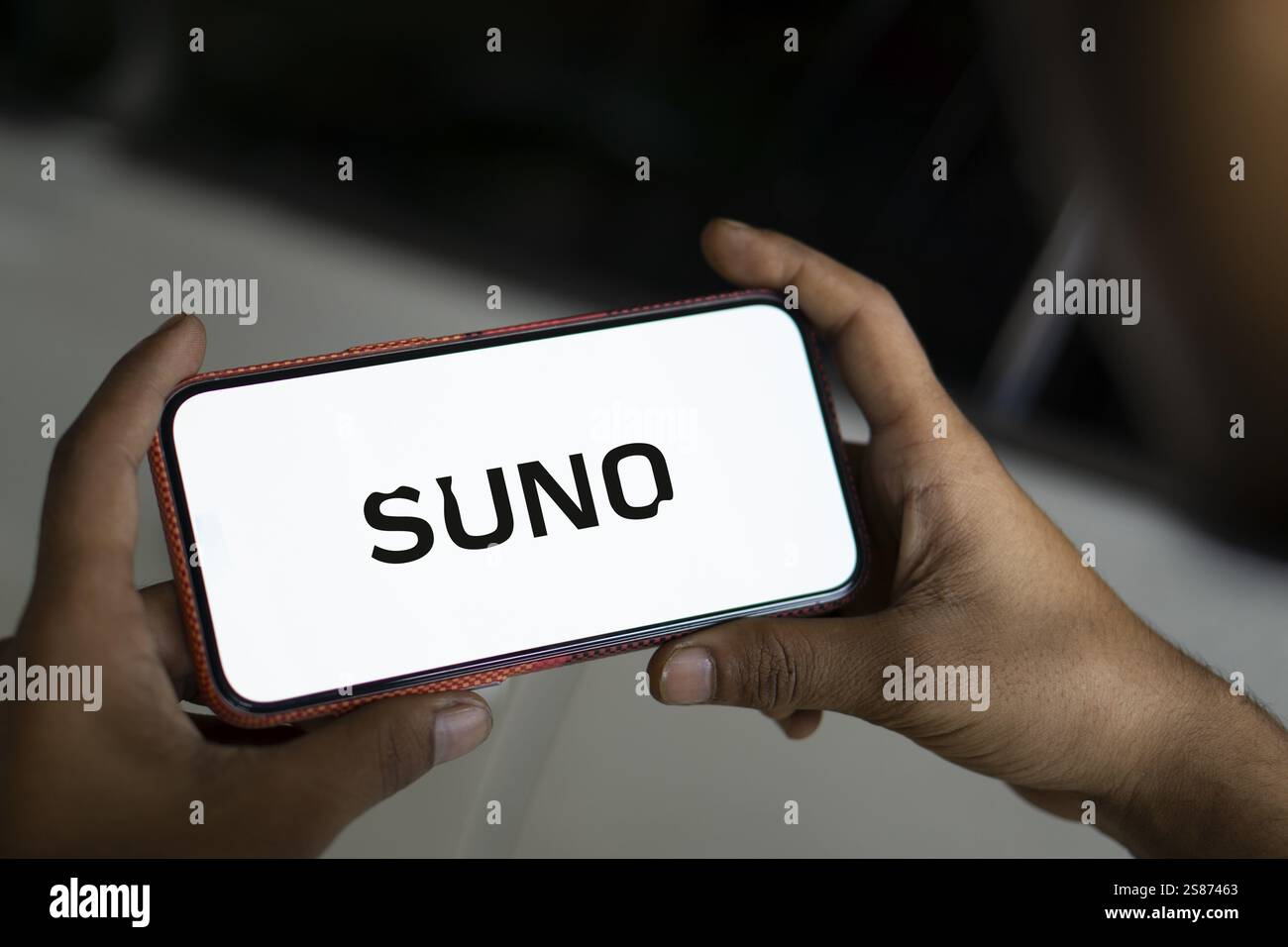 Dhaka, Bangladesh- 20 Jan 2025: suno logo is displayed on smartphone ...
