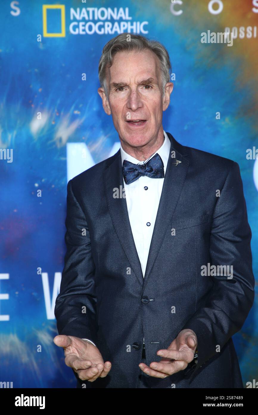 Bill Nye at the 'Cosmos: Possible Worlds' film premiere, University of ...