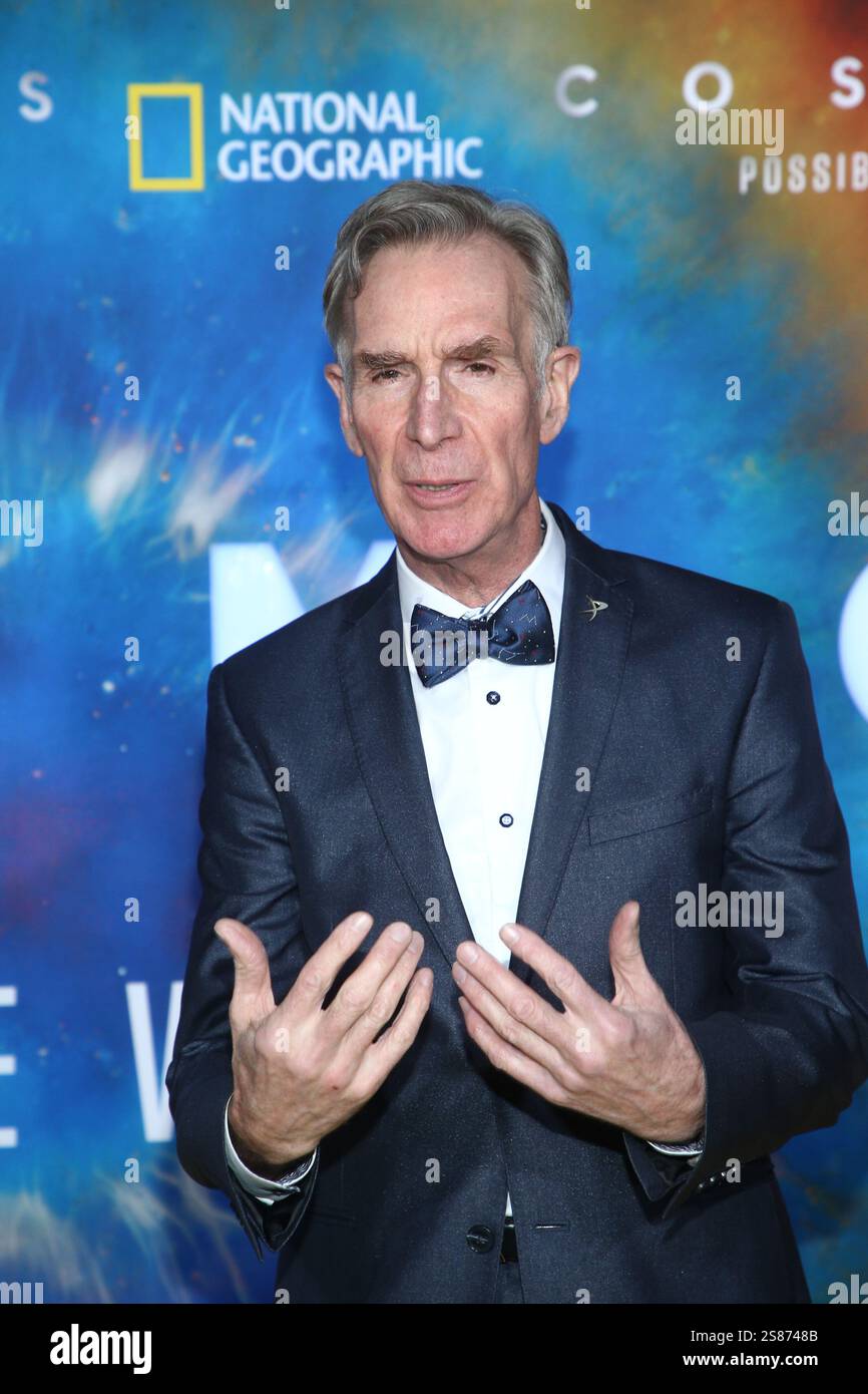 Bill Nye at the 'Cosmos: Possible Worlds' film premiere, University of ...