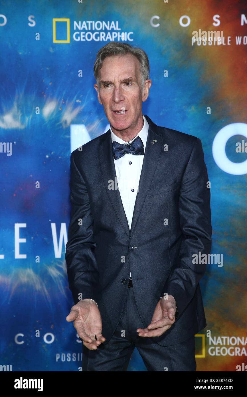 Bill Nye at the 'Cosmos: Possible Worlds' film premiere, University of ...