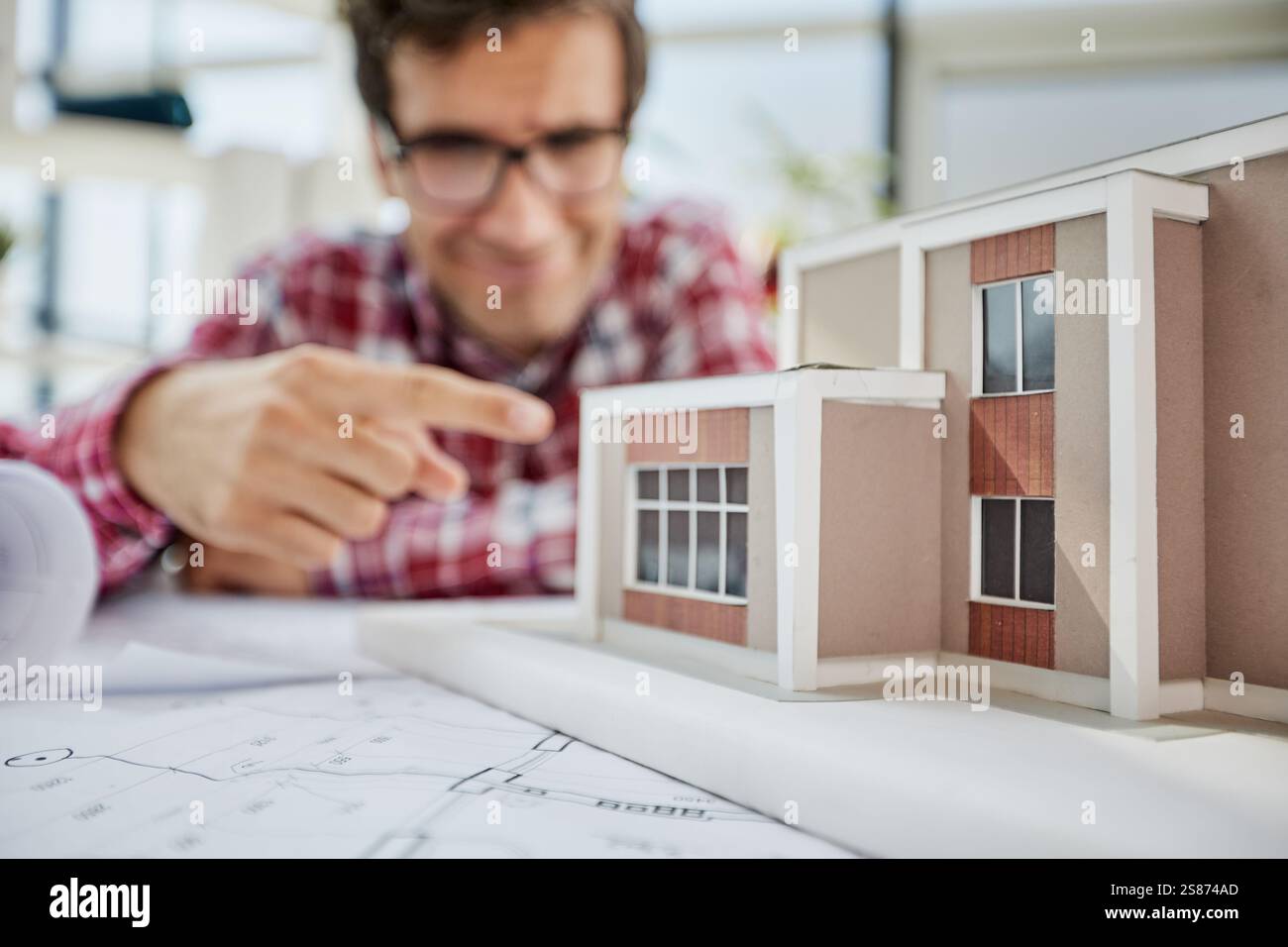 Concept - head of architectural agency. Director of architectural ...