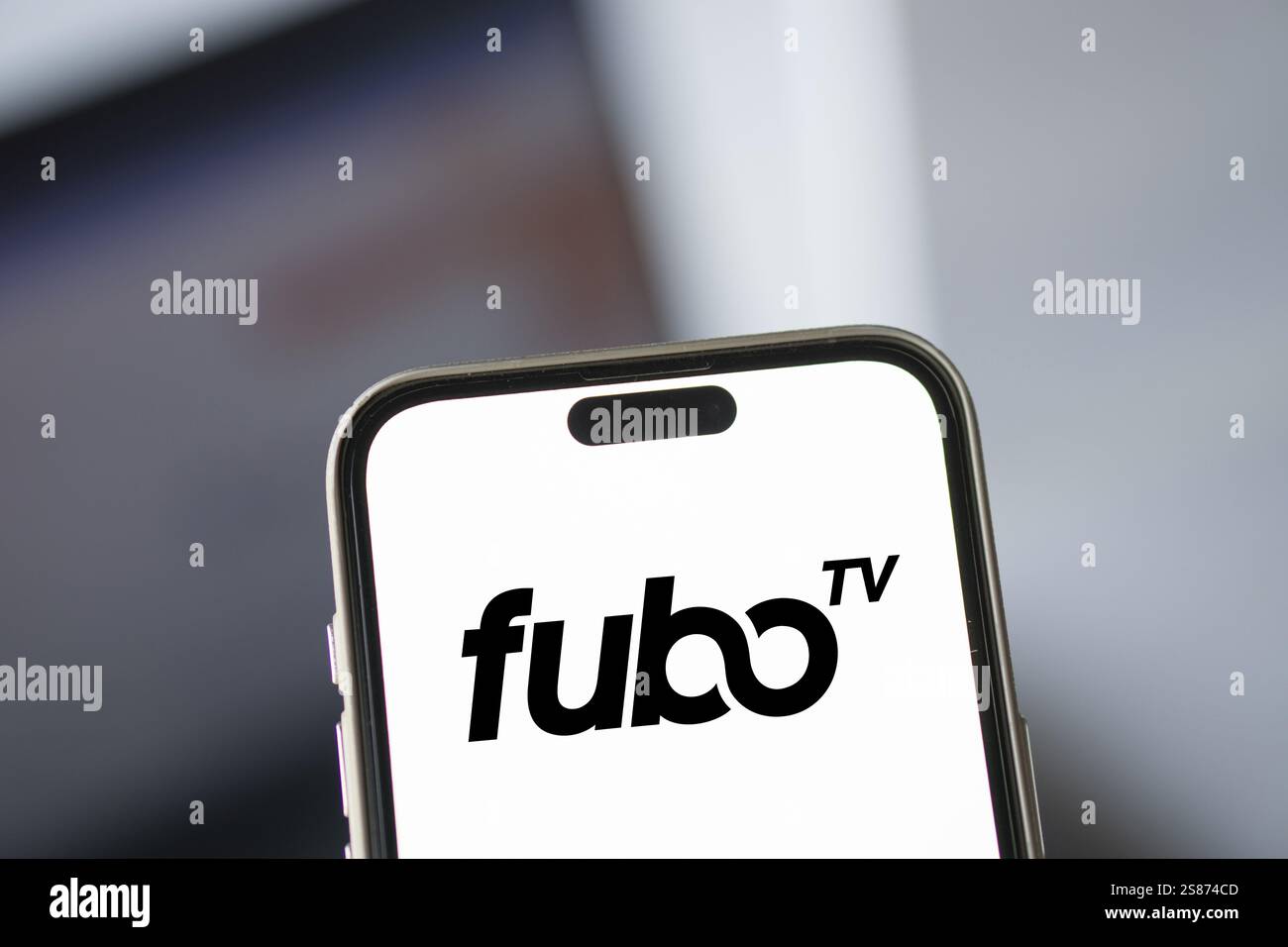 fubo tv logo is displayed on smartphone. FuboTV is an American ...