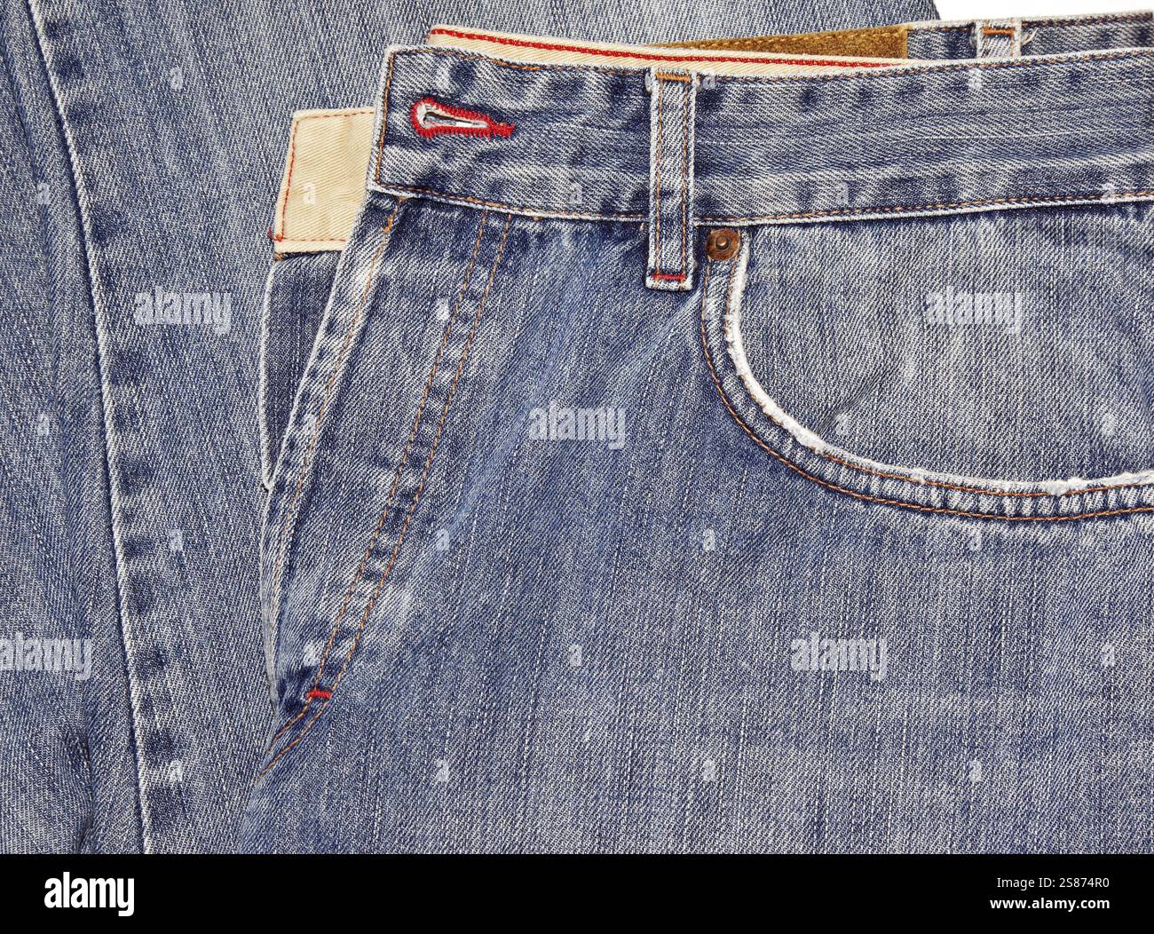 A photography of an old used jeans Stock Photo - Alamy