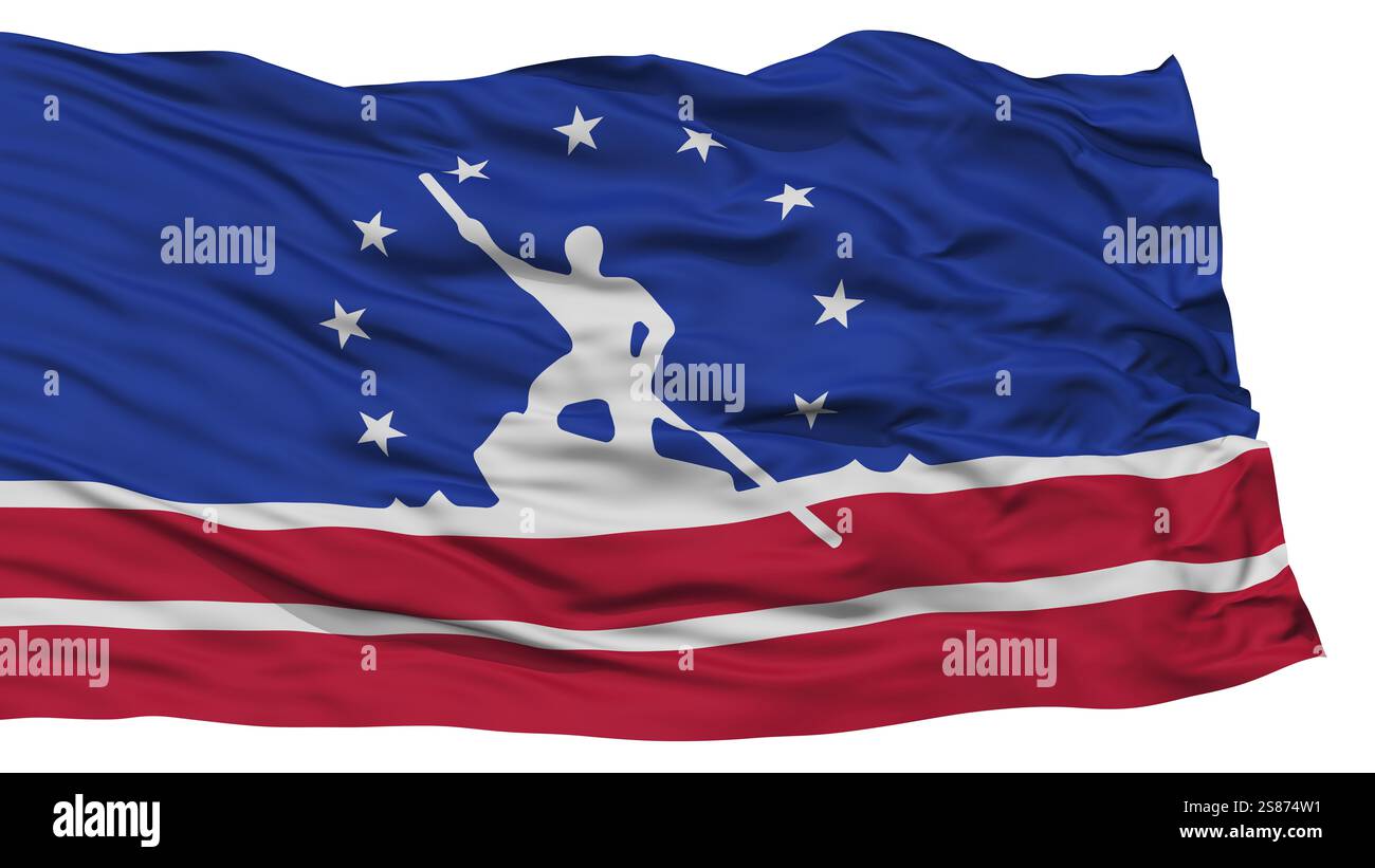 Isolated Richmond Flag, Capital of Virginia State, Waving on White ...