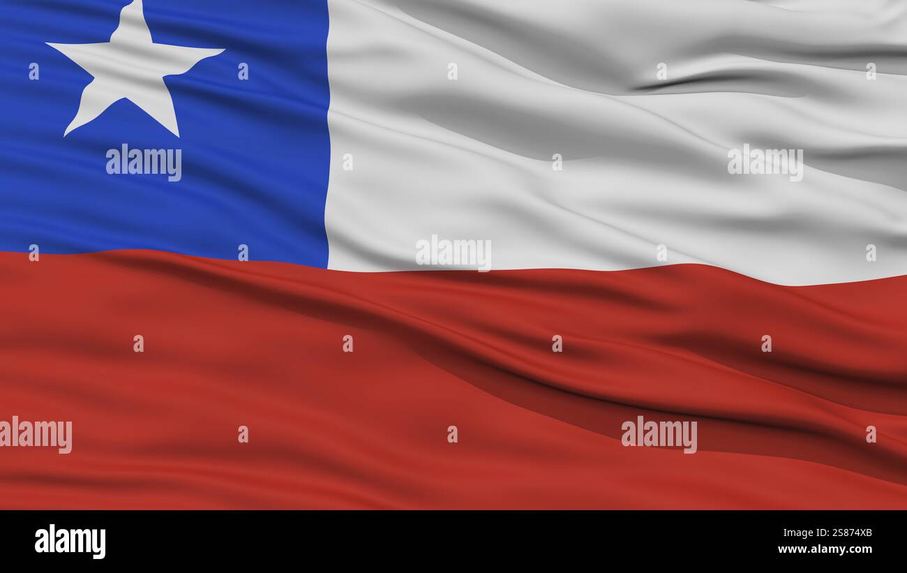 Closeup Chile Flag, Waving in the Wind, High Resolution Stock Photo - Alamy