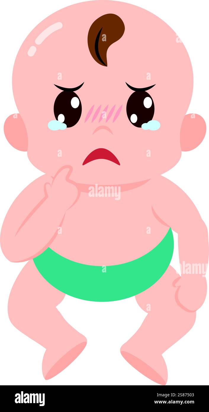 crying baby cartoon Stock Vector Image & Art - Alamy
