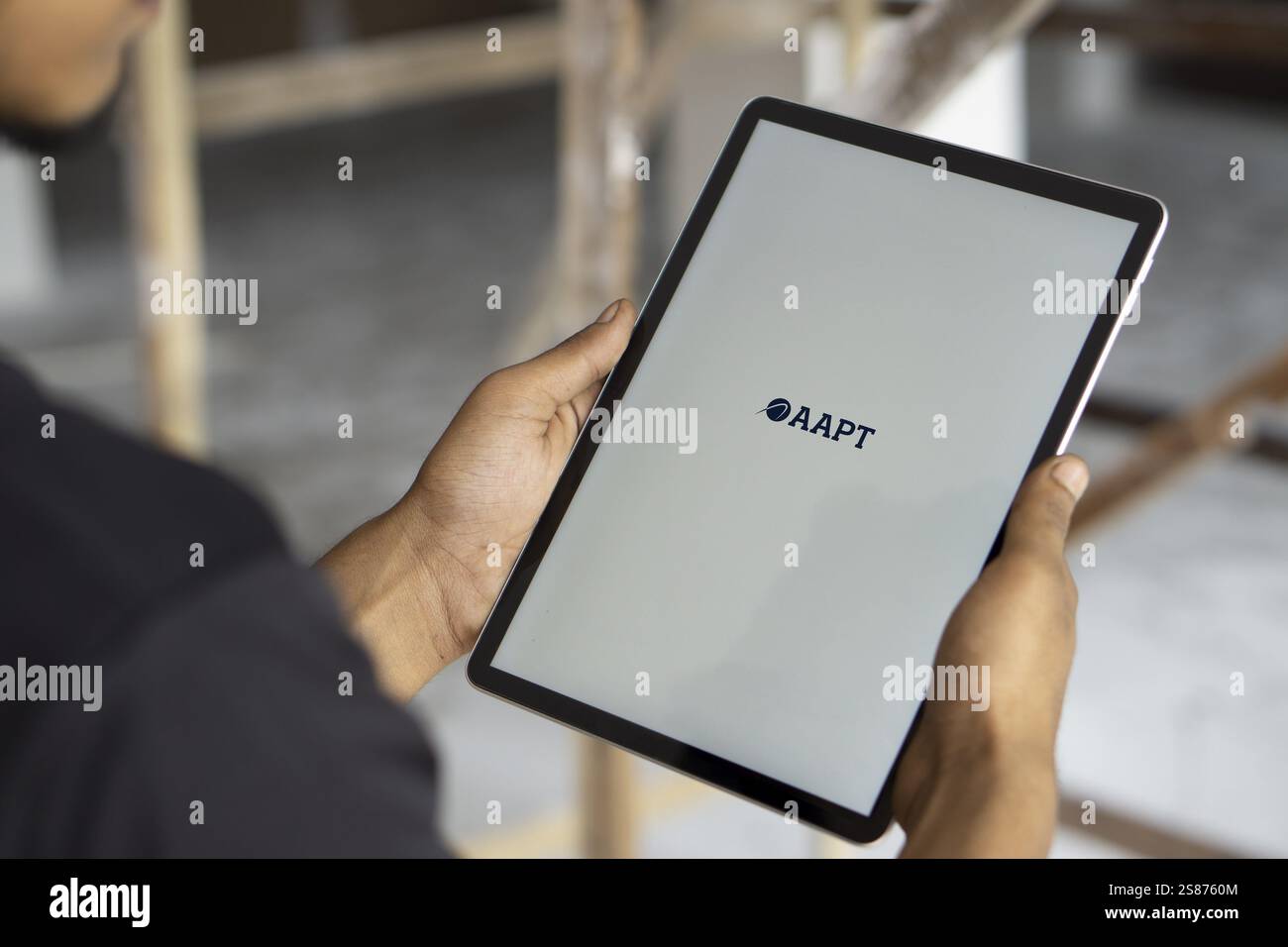 Dhaka, Bangladesh- 18 jan 2025, AAPT logo is displyed on ipad. AAPT is ...