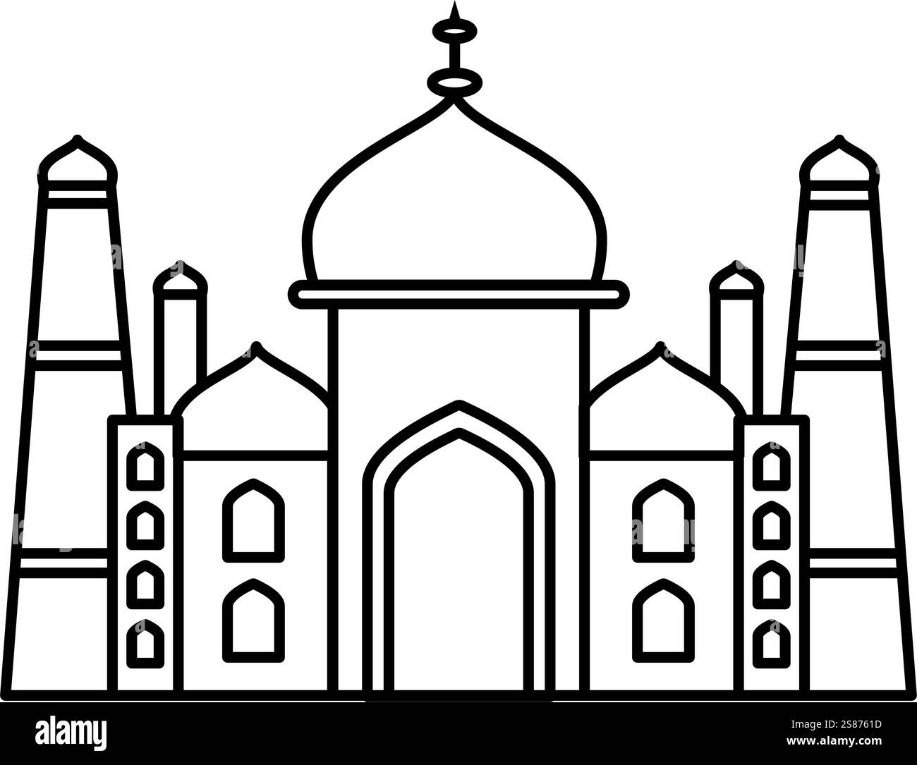 taj mahal temple line style Stock Vector Image & Art - Alamy