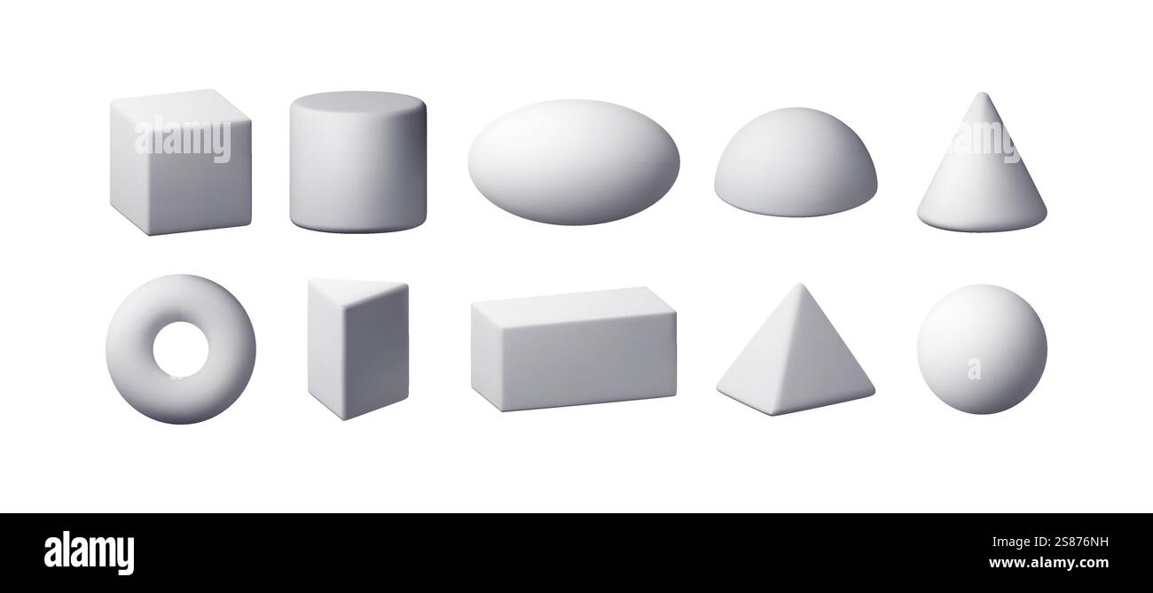 3d set of white simple figures isolated Stock Vector Image & Art - Alamy