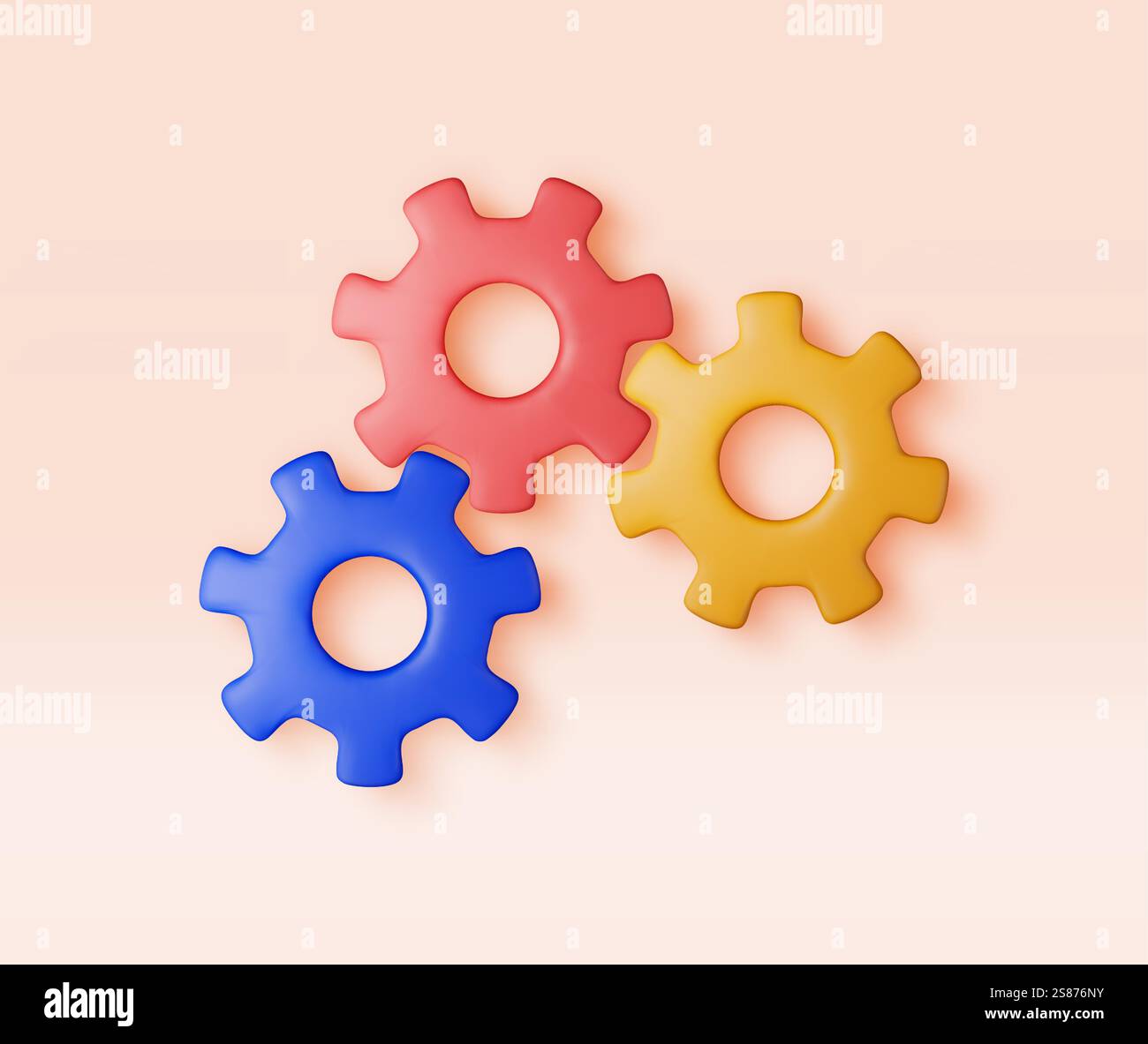 3D geometric colorful gear wheels Stock Vector Image & Art - Alamy