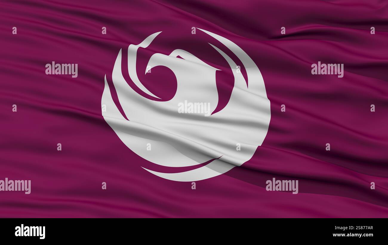 Closeup Phoenix Flag, Capital of Arizona State, Flying in the Wind ...