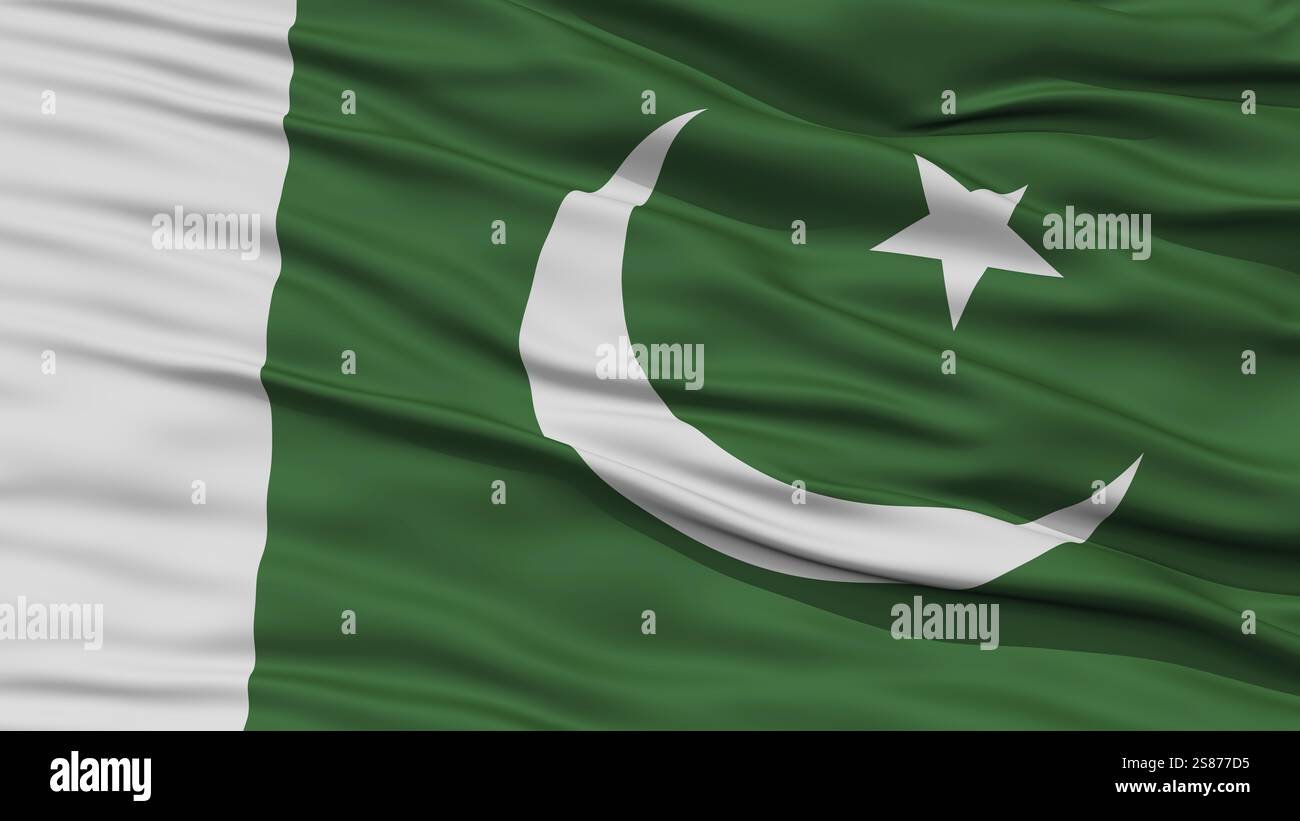 Closeup Pakistan Flag, Waving in the Wind, High Resolution Stock Photo ...