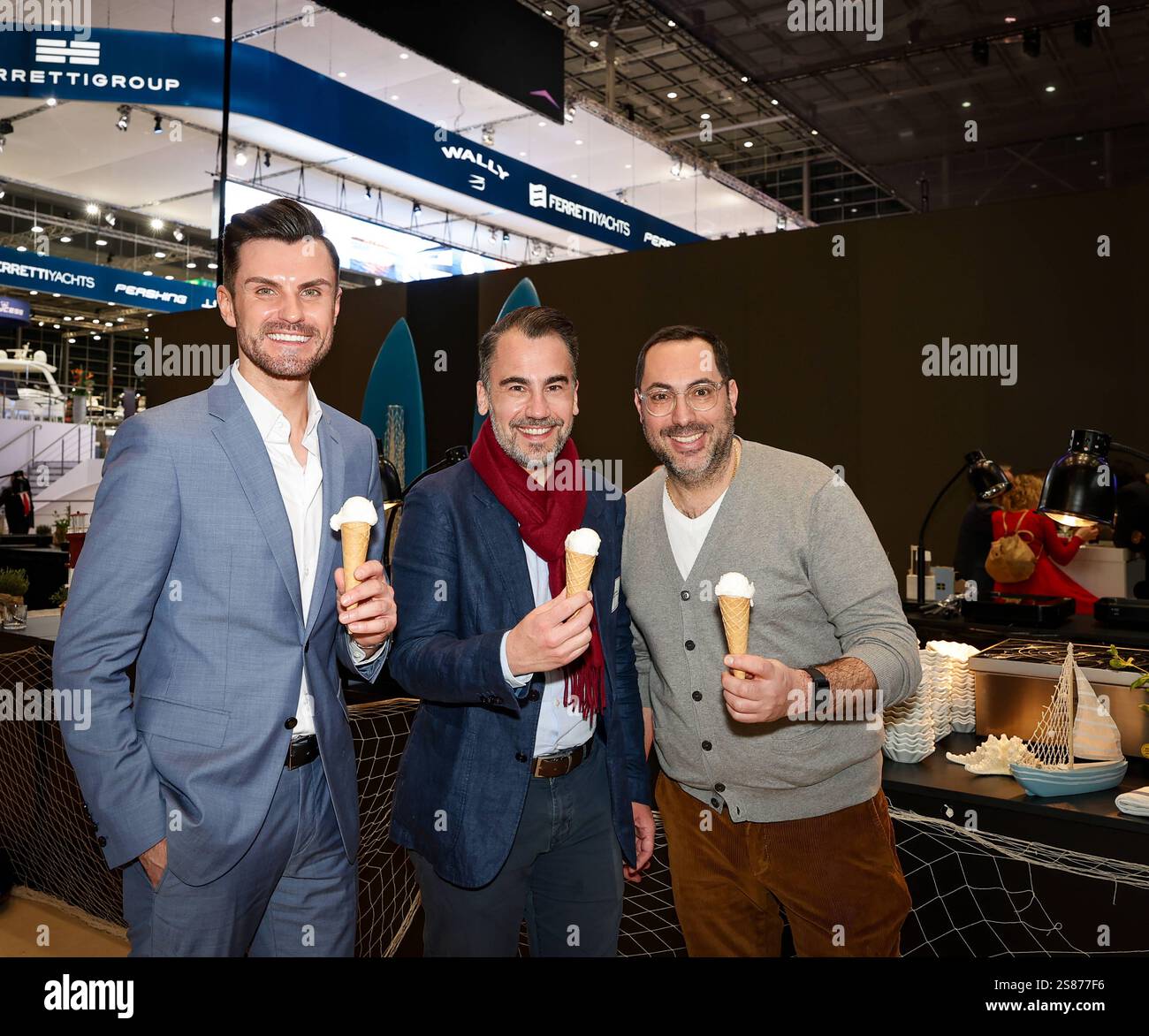 BOOT Messe Düsseldorf Blue Motion Night, L-R Model Paul Henry Duval ...
