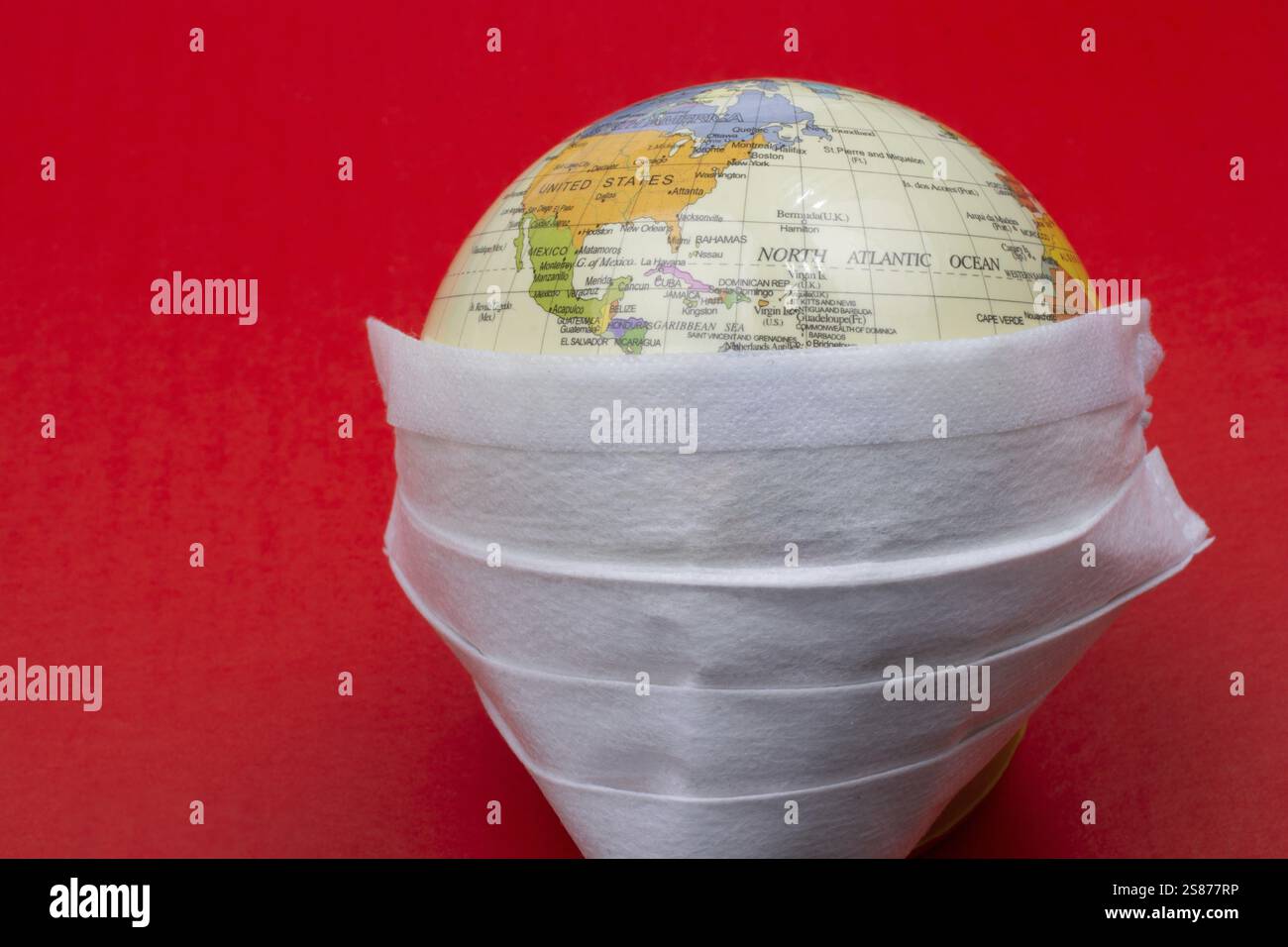 Planet Earth with face mask. World medical concept Stock Photo - Alamy