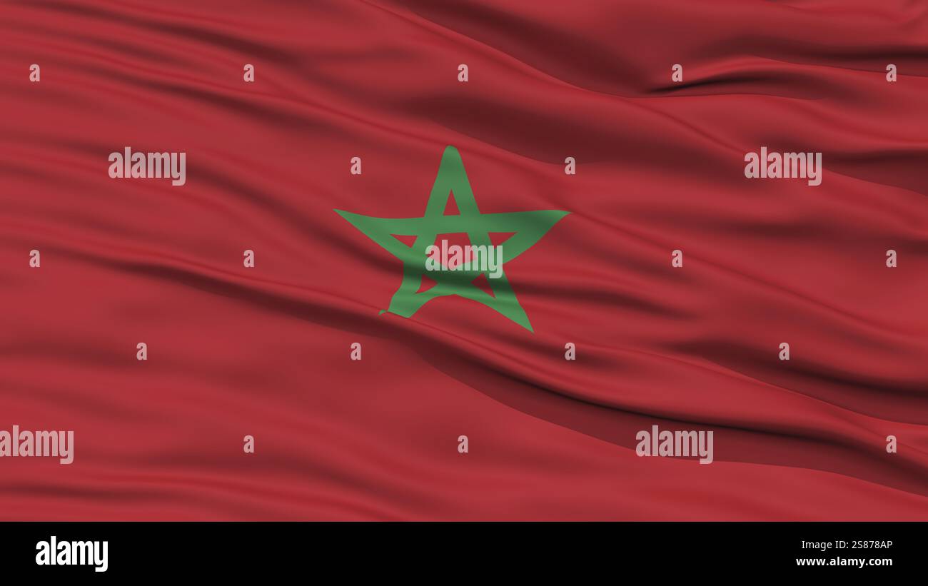 Closeup Morocco Flag, Waving in the Wind, High Resolution Stock Photo ...